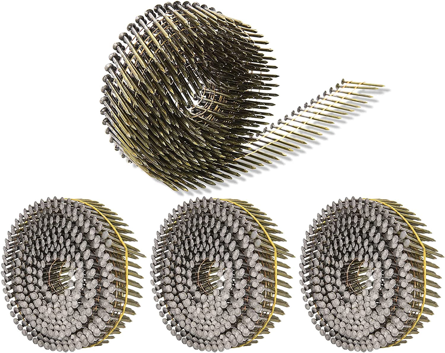 Siding Nails 1-1/2-Inch x .092-Inch 15-Degree Collated Wire Coil, Full ...