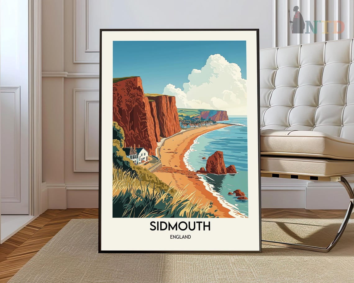 Sidmouth Print, Sidmouthsidmouth Poster, Sidmouth Photo, Sidmouth Devon, Sidmouth England Poster ...