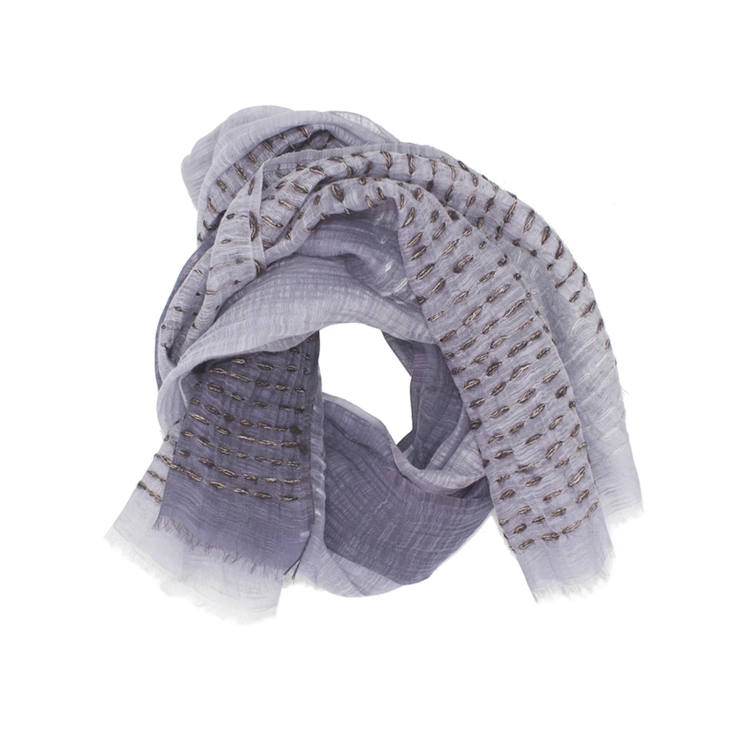 Sidney Byron Serena Cotton and Silk Scarf in Grey - Walmart.com