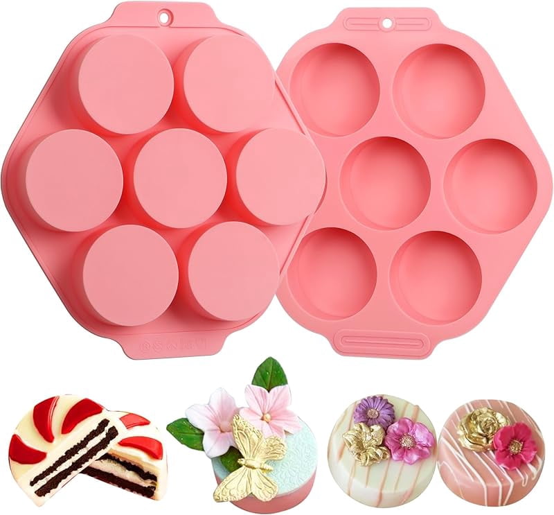 Sidosir 3Pcs Oreo Cookie Chocolate Silicone Mold, 12-Cavity Round ...