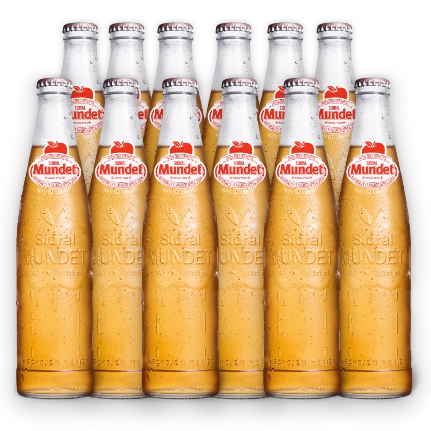 Sidral Mundet 12 fl oz Naturally Flavored Glass Bottle Case Apple Soda ...