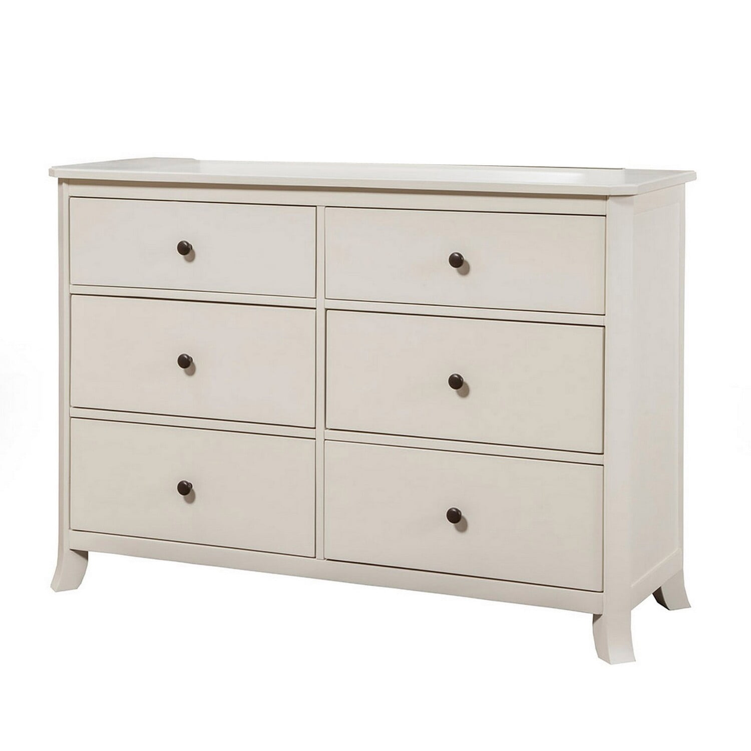 Sie 52 Inch Wide 6 Drawer Dresser, Felt Lined, Classic Antique White ...