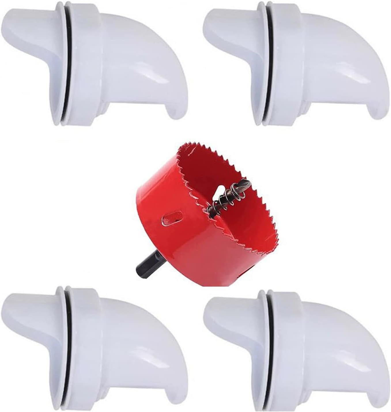 SieKoame DIY Rainproof Chicken Feeder Port Kit, Gravity Feed with 4 ...