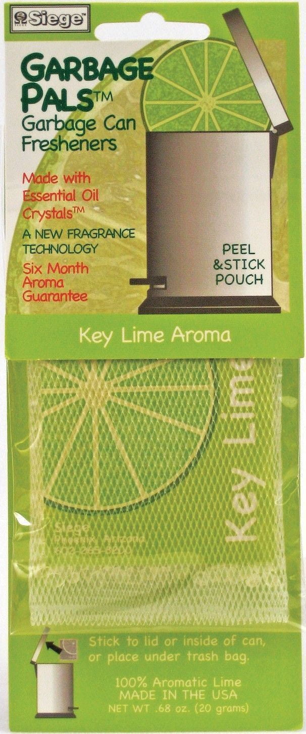 Siege Garbage Pals, Garbage Can Freshners, Key Lime Aroma, Made In USA ...