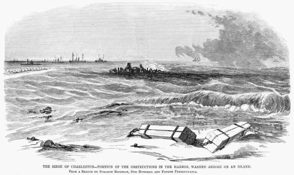 Siege Of Charleston 1863. N'Siege Of Charleston - Portion Of The ...