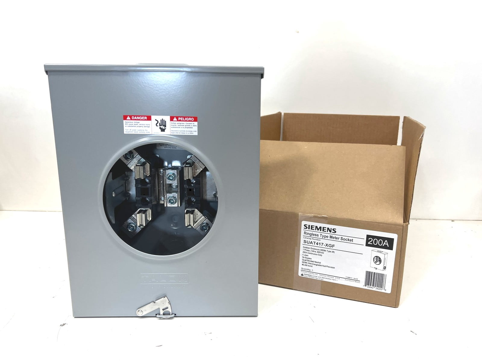 Siemens 200A 4Jaw No Bypass Overhead/Underground Ringless Meter Socket ...