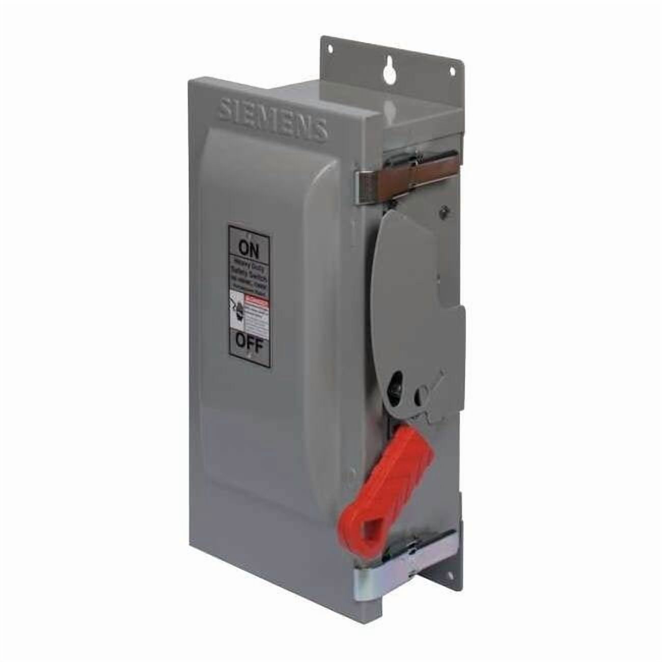 Siemens Fusible, Safety Switch, Heavy Duty, 240 V, 3PST, NEMA 1 HF322N ...