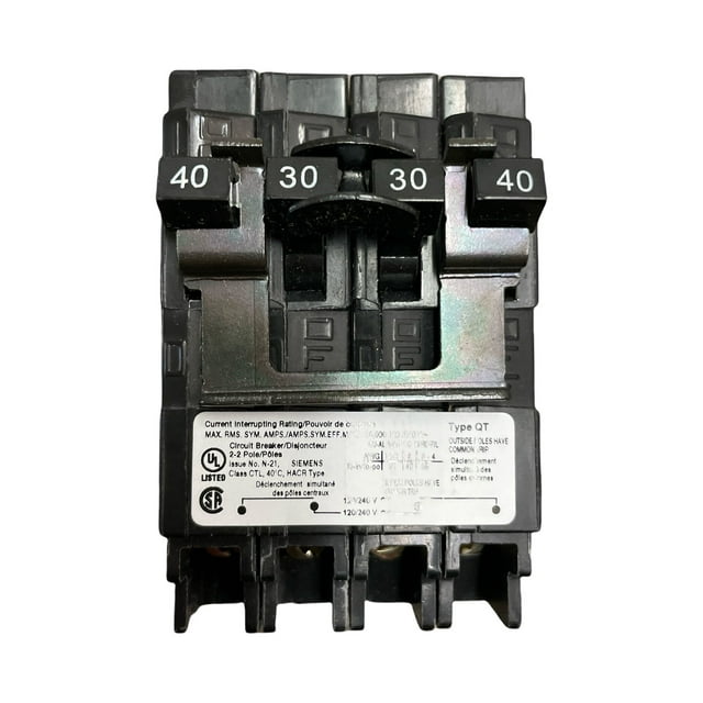 Siemens 40/30/30/40 Quad Electrical Circuit Breaker Q24030CT2 - Walmart.com