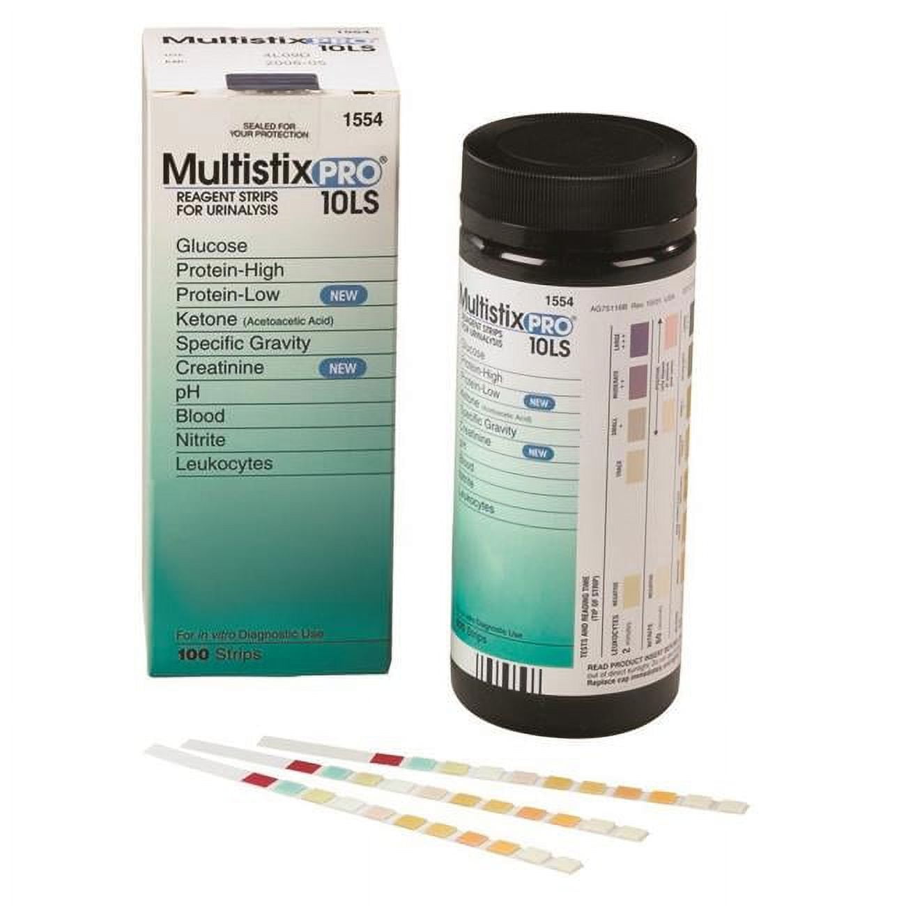 Siemens 48042400 Multistix PRO 10 LS Urine Reagent Strip - Pack of 24 ...