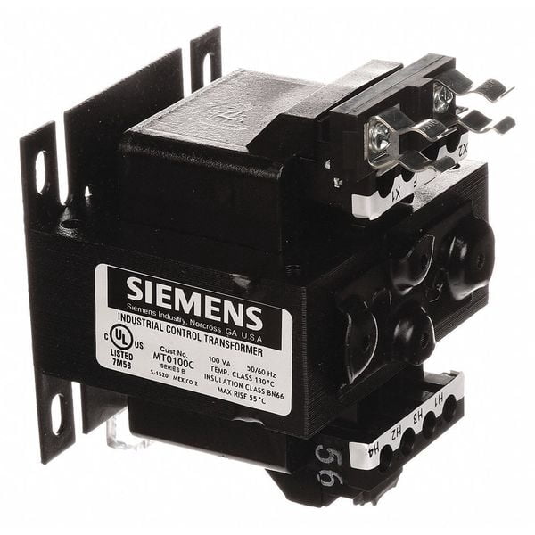 Siemens Control Transformer,100VA,120/240VAC MT0100C - Walmart.com