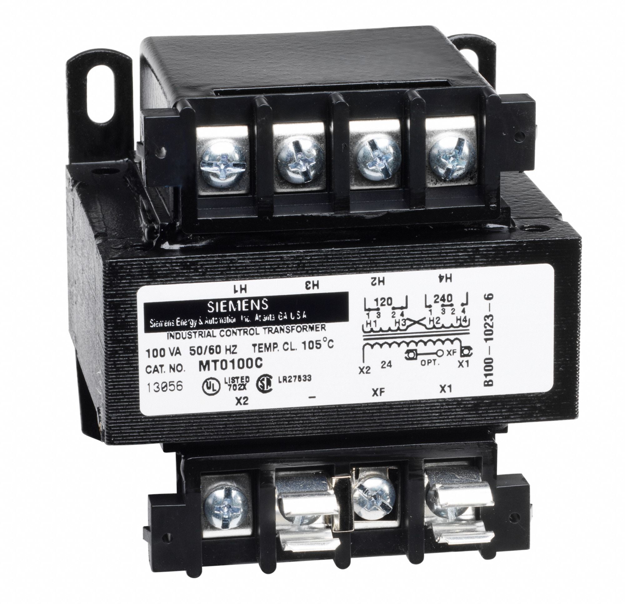Siemens Control Transformer,100VA,2.88 In. H MT0100M - Walmart.com