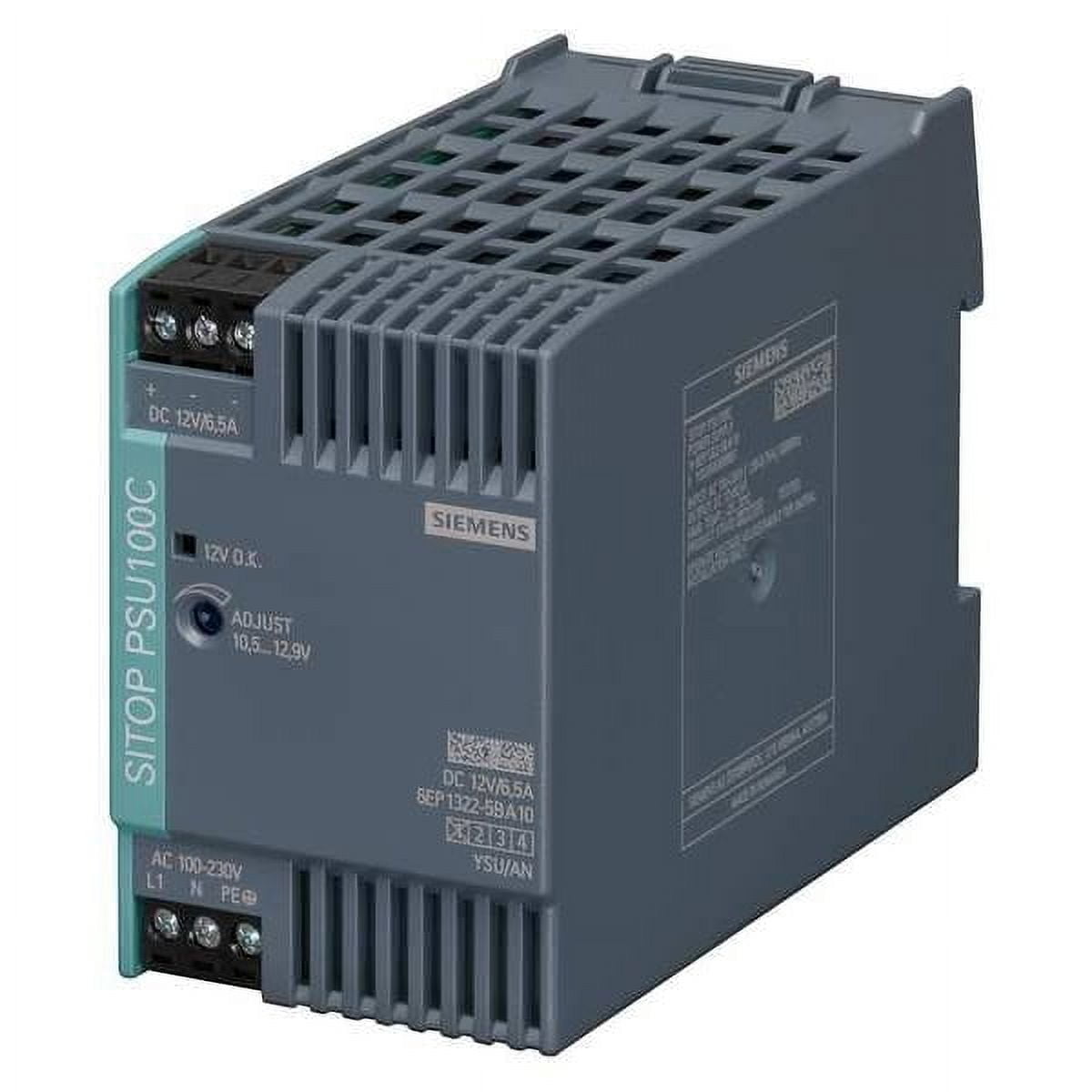 Siemens DC Power Supply,12VDC,6.5A,50/60Hz 6EP13225BA10 - Walmart ...