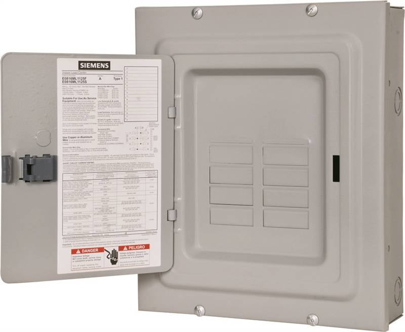 Siemens 125 Amp 16 Circuit Surface Mount Indoor Panel Load Center, Gray ...