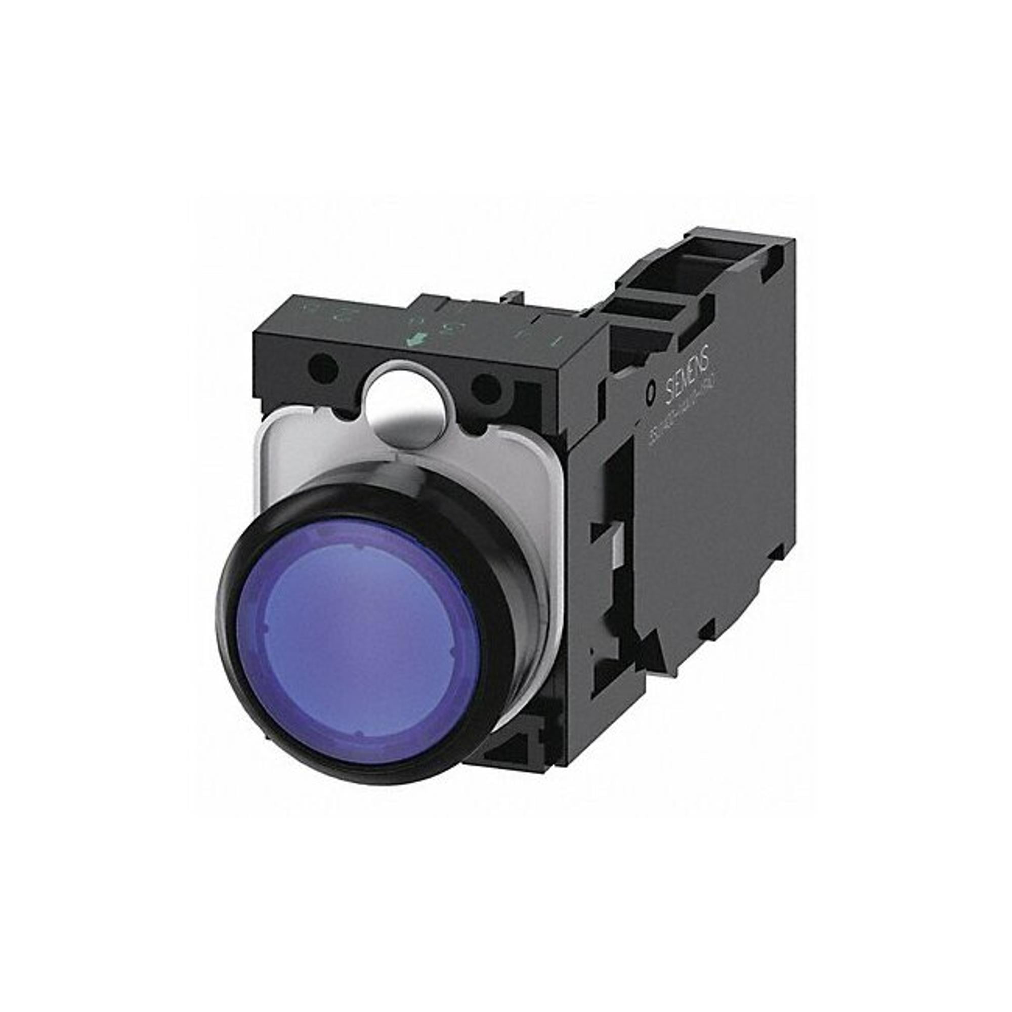 Siemens Illuminated Push Button,Blue,22mm,LED 3SU1102-0AB50-1FA0 ...