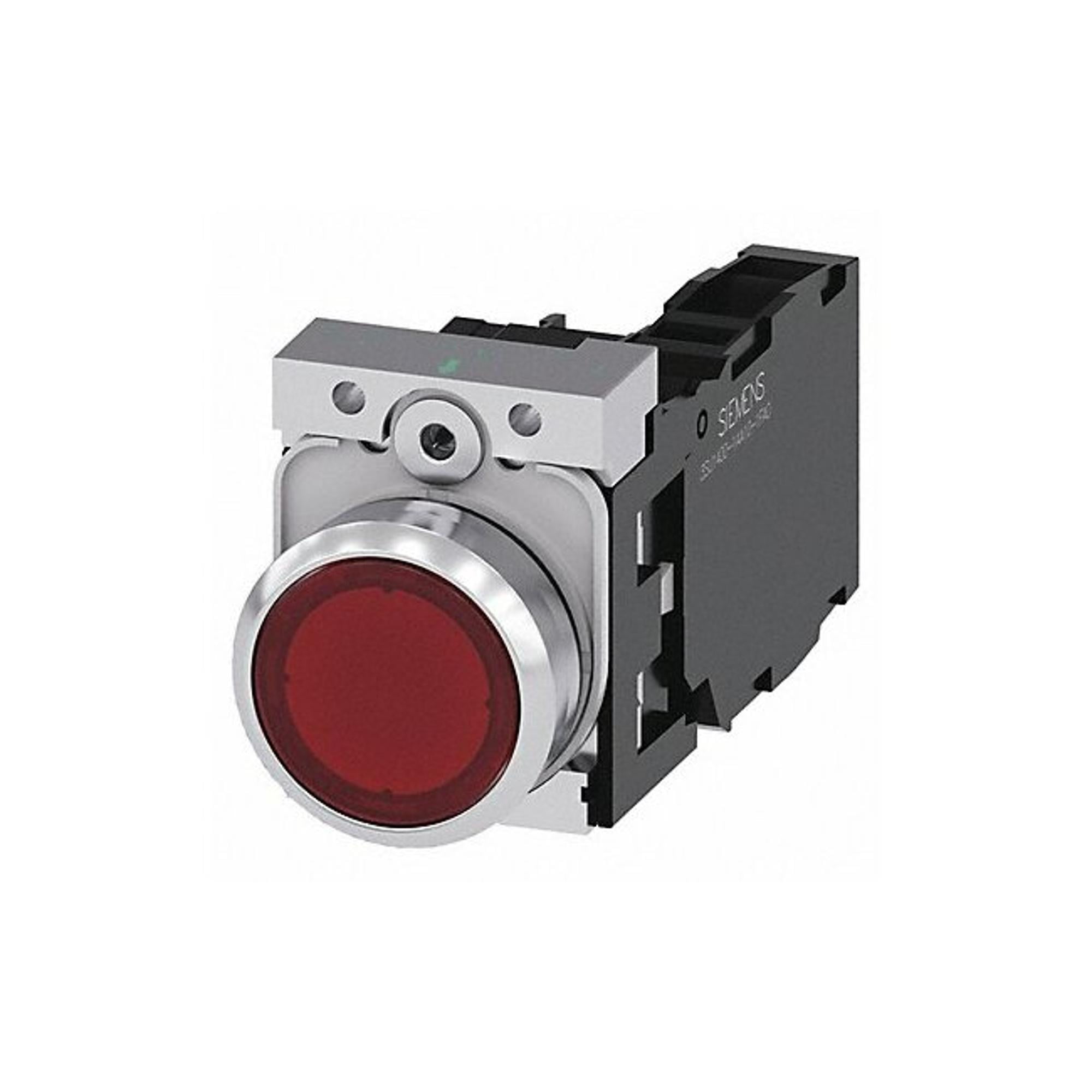 Siemens Illuminated Push Button,Red,22mm,LED 3SU1152-0AB20-1FA0 ...
