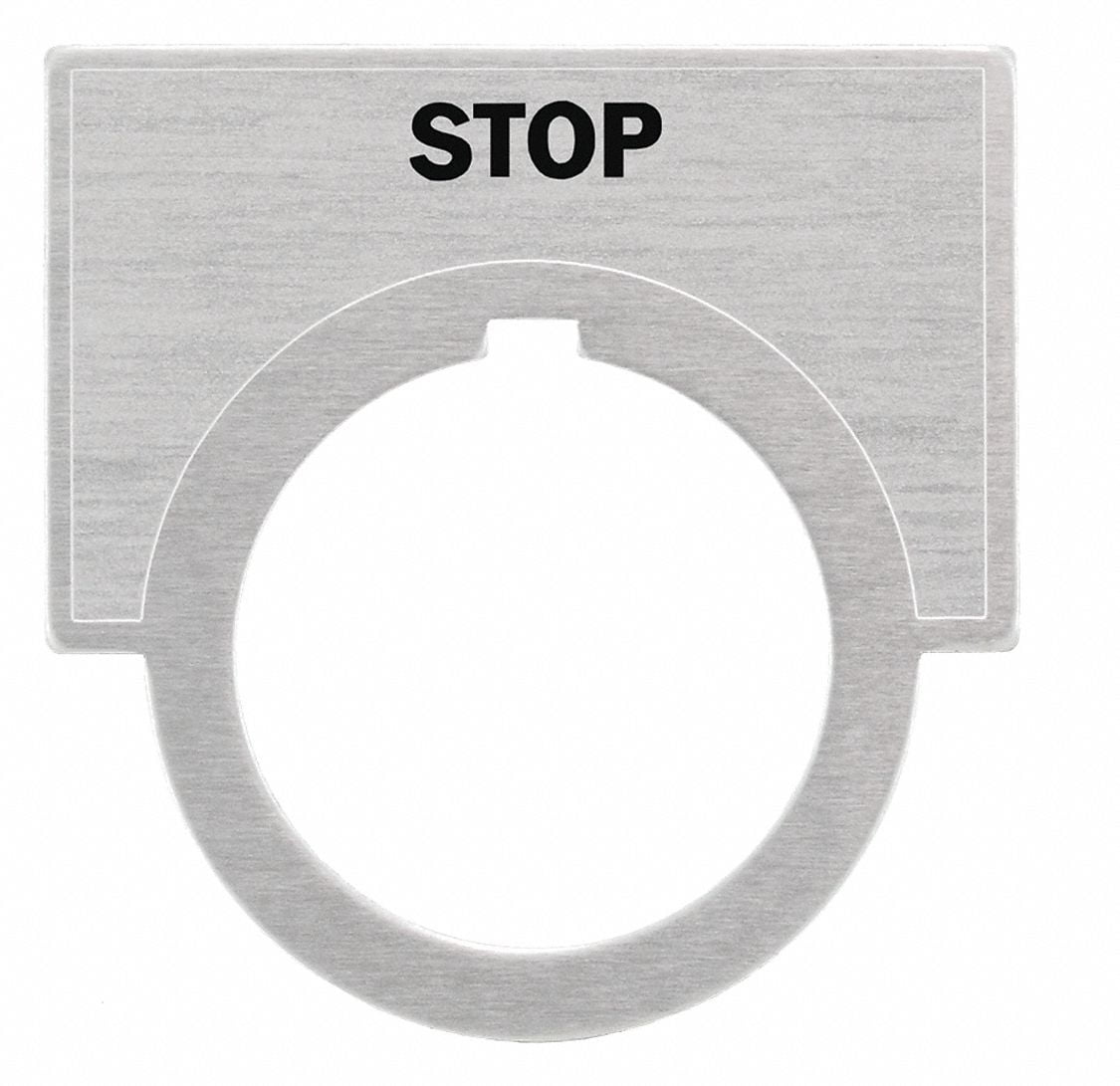 Siemens Legend Plate,Stop,Brushed Aluminum 52NL04 - Walmart.com