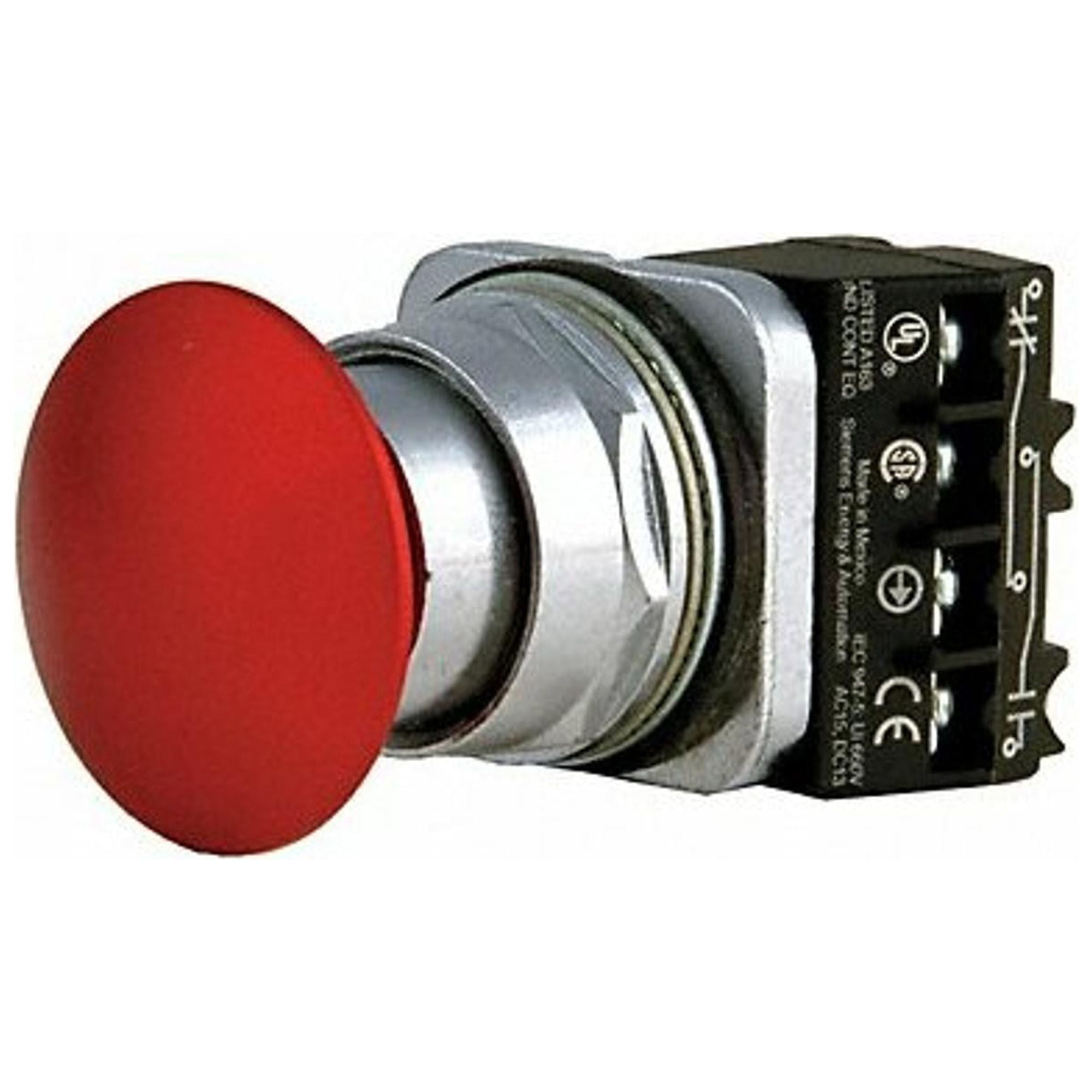 Siemens Non-Illuminated Push Button,Epoxy,Red 52BP2A2A - Walmart.com