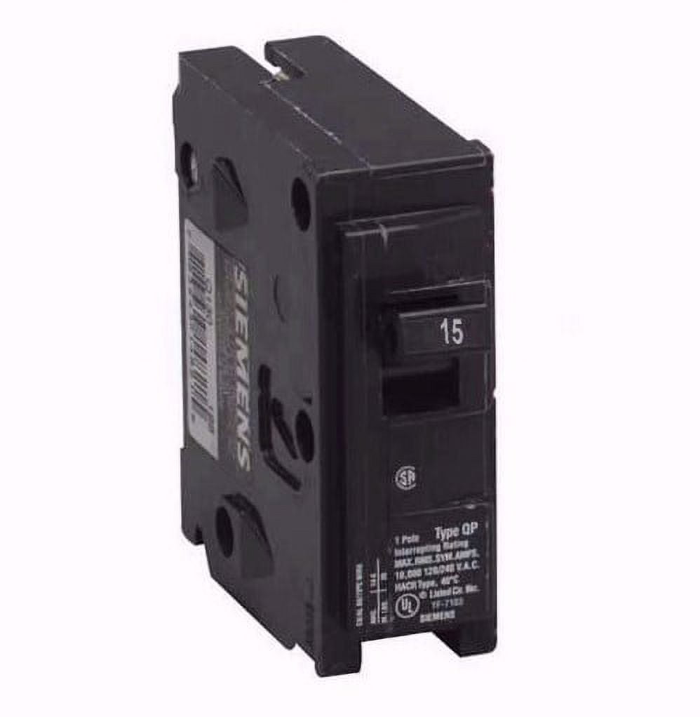 Siemens - Q115 (6 Pack) -1 Pole 15 Amp Plug-in Circuit Breaker ...