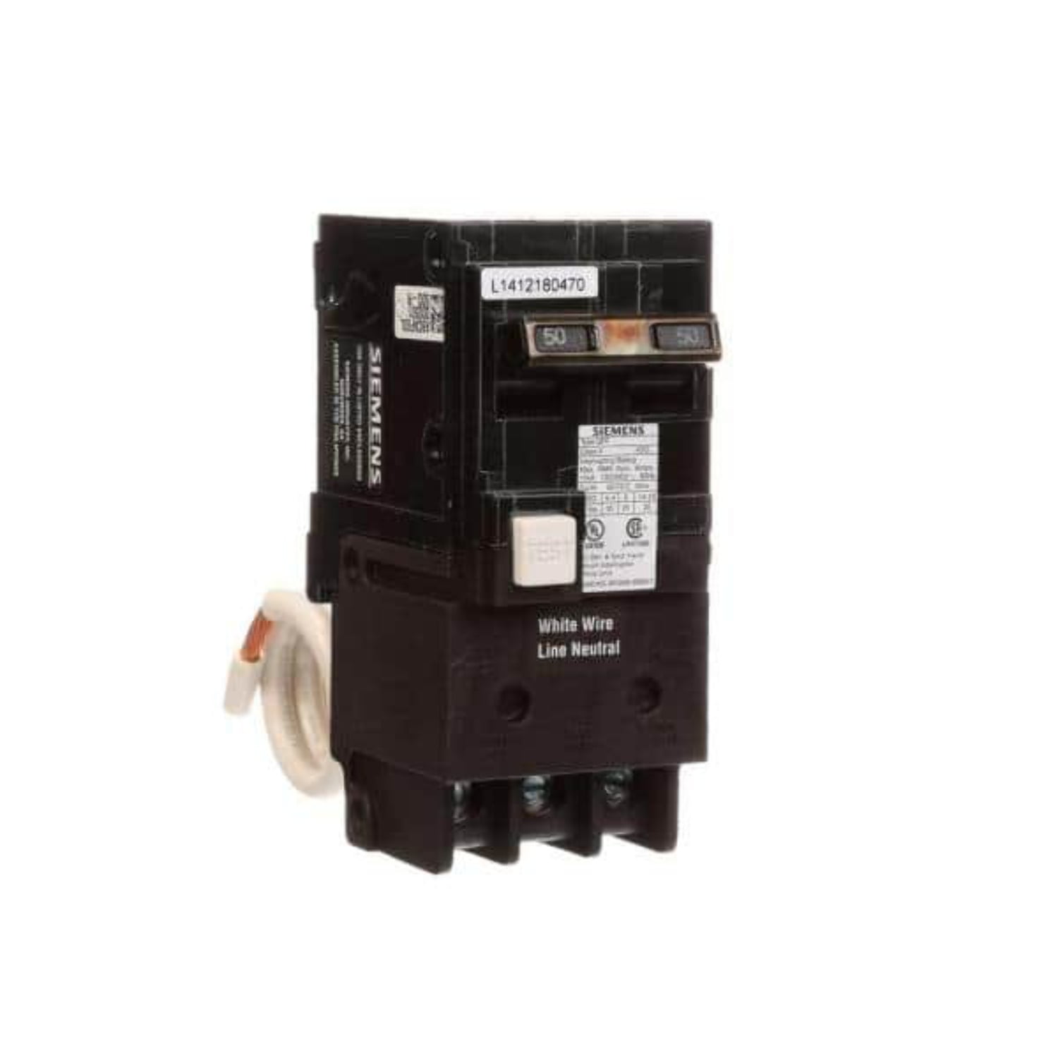 Siemens Electrical QPF 50-Amp 2-Pole GFCI Circuit Breaker (QF250AP ...