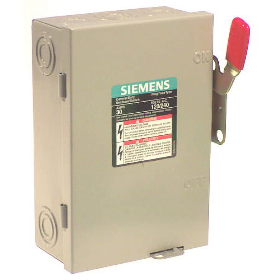 Siemens Safety Switch,120/240VAC,2PST,30 Amps AC LF211N - Walmart.com