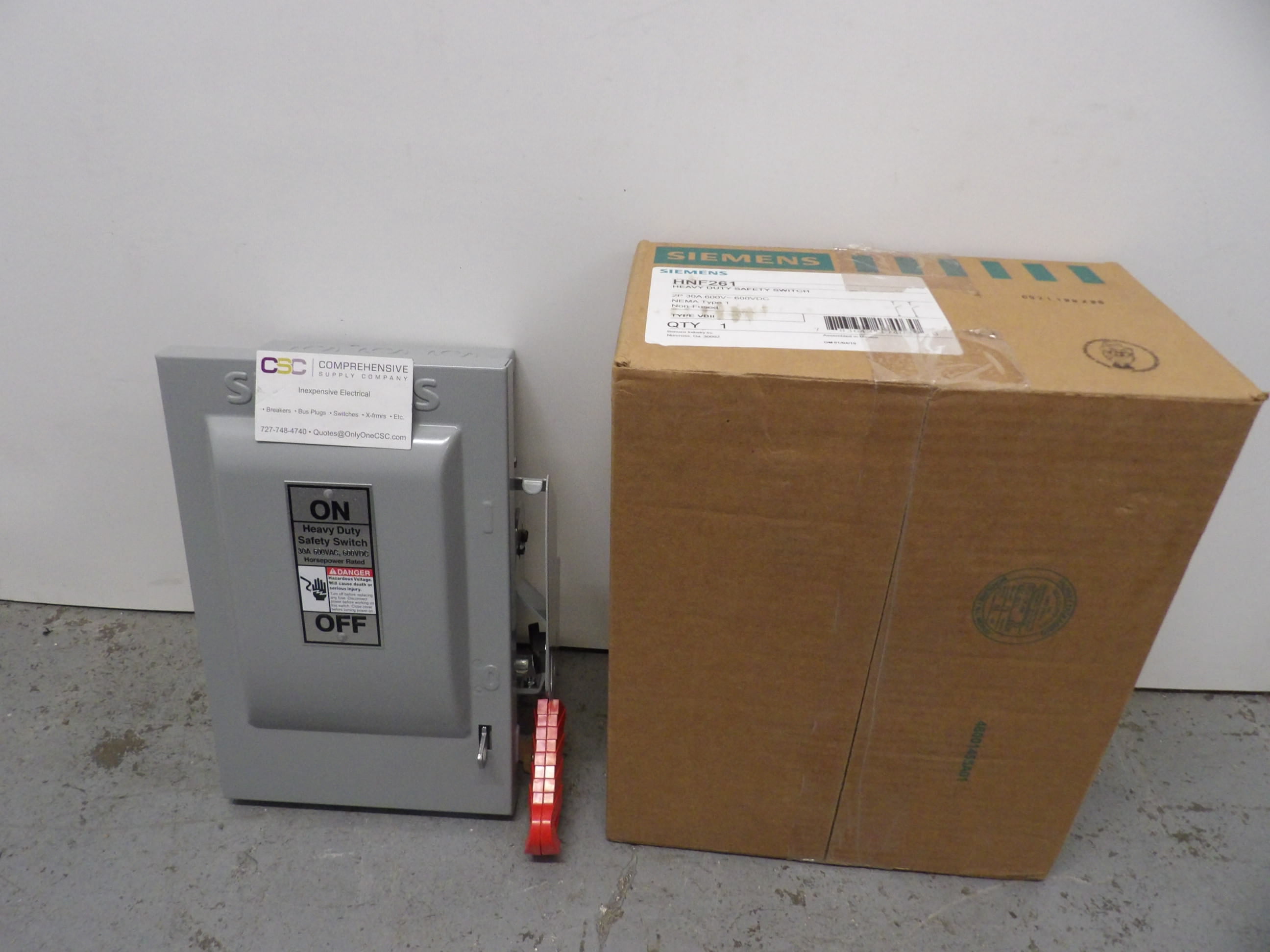 Siemens Safety Switch,600VAC,2PST,30 Amps AC HNF261 - Walmart.com