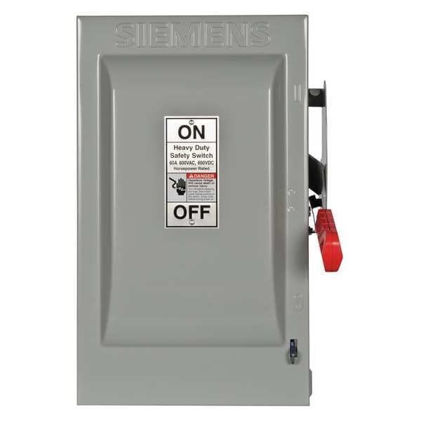 Siemens Safety Switch,600VAC,3PST,60 Amps AC HF362 - Walmart.com