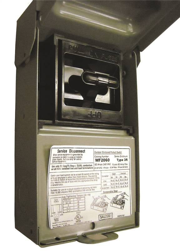 Siemens WF2060 Disconnect Switch, 60 A, 240 V - Walmart.com