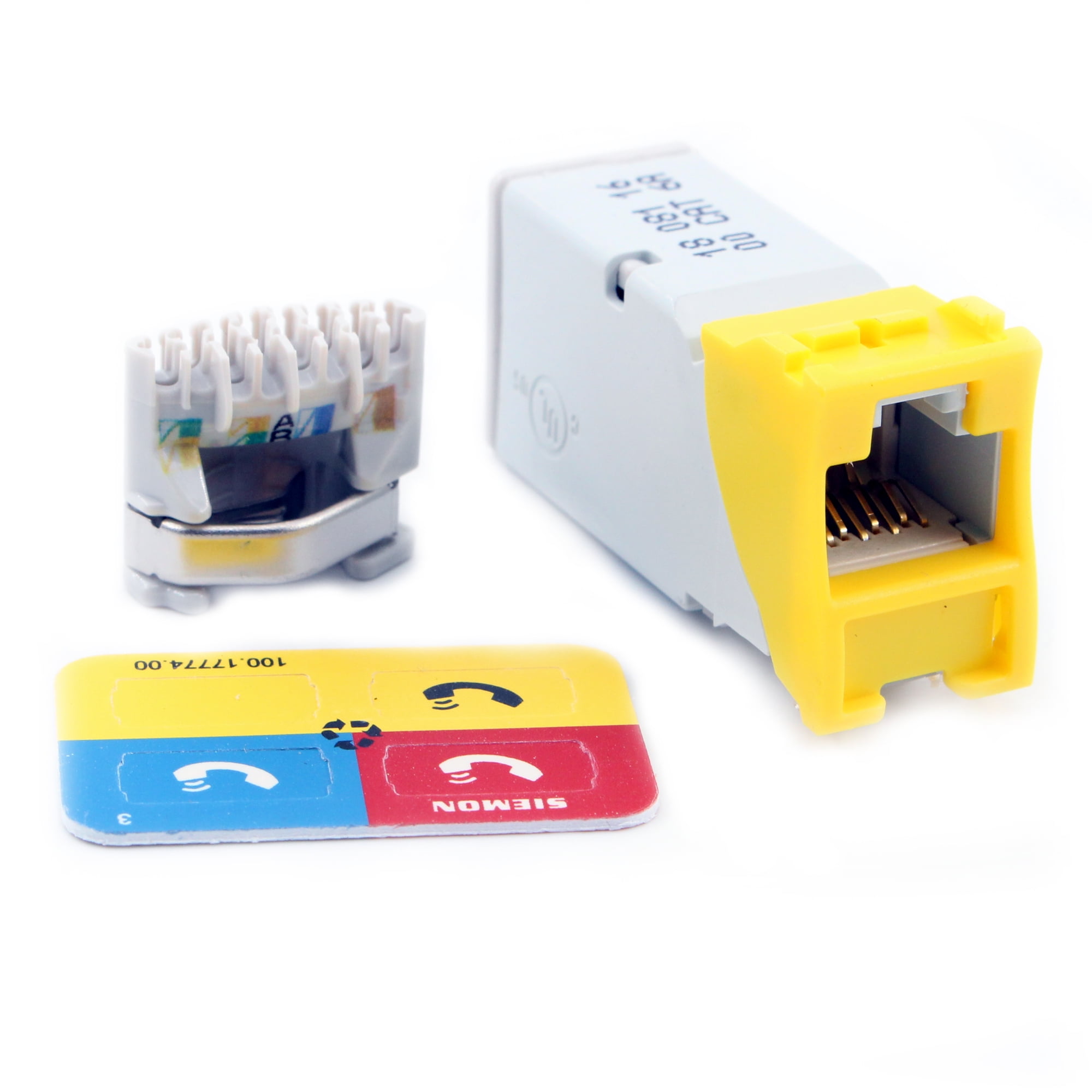 Siemon Z6A-05 ZMAX Hybrid CAT6A Modular Jack, UTP, RJ45, 10GIG, Yellow ...