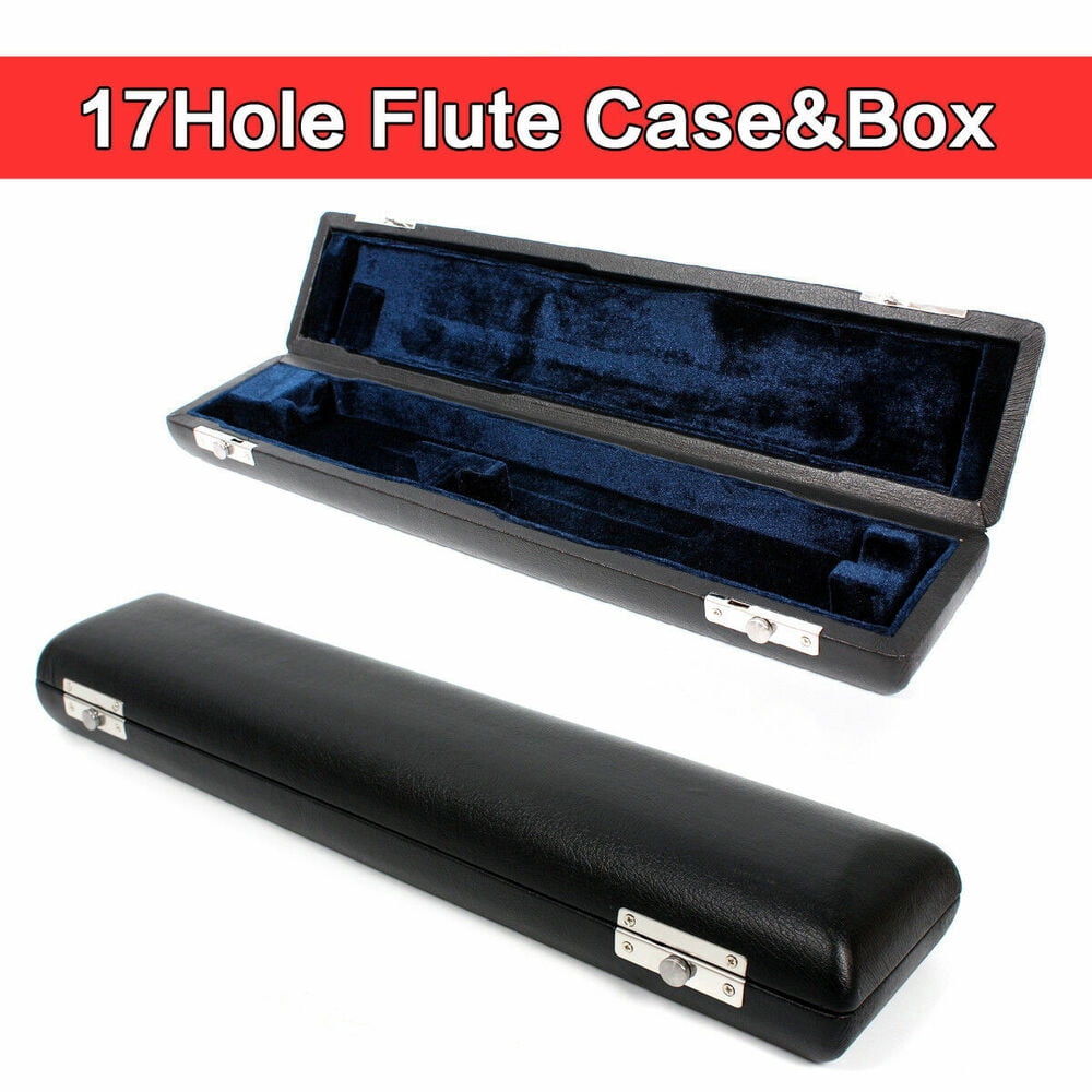 Siemonic 17 Holes Flute case Black Leather Wooden Flute bag B Foot ...