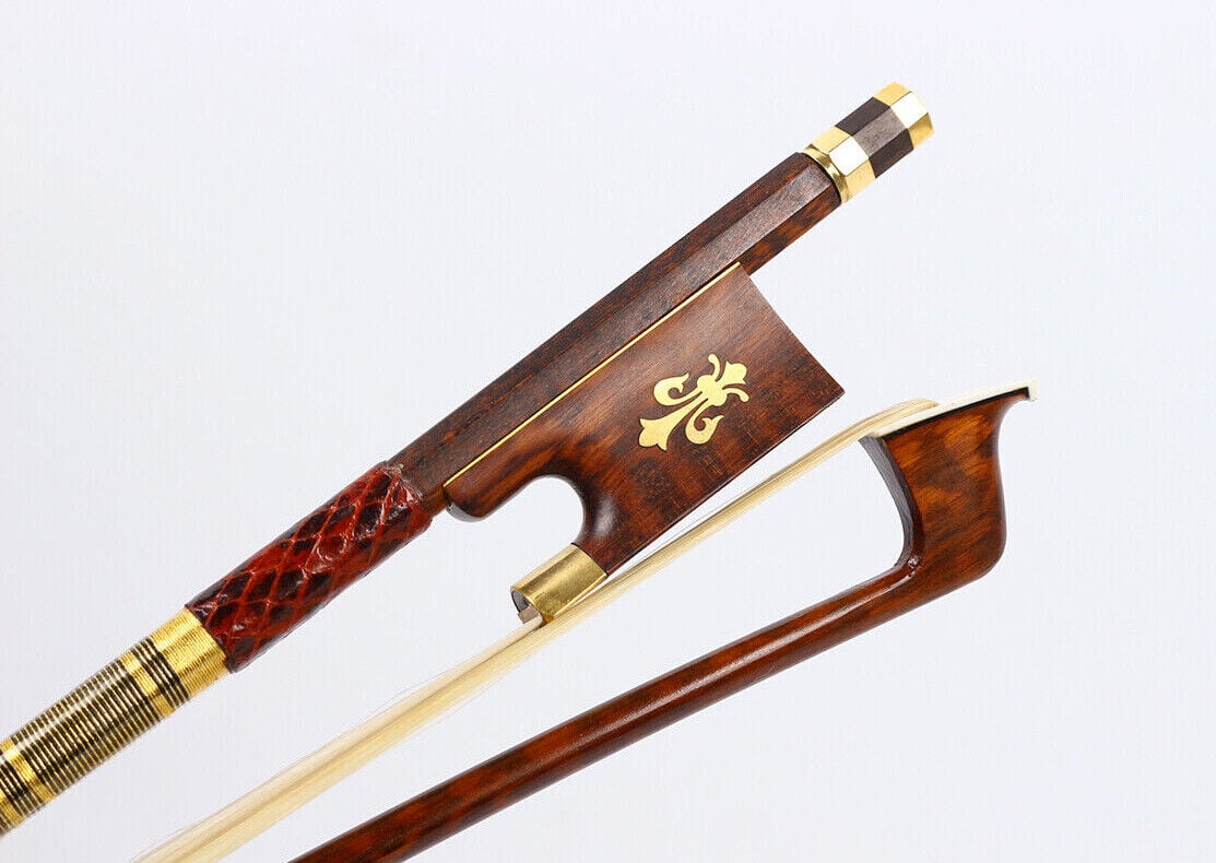 Siemonic 4/4 Violin Bow Snakewood Natural Horsehair Gold Poplar Blossom ...