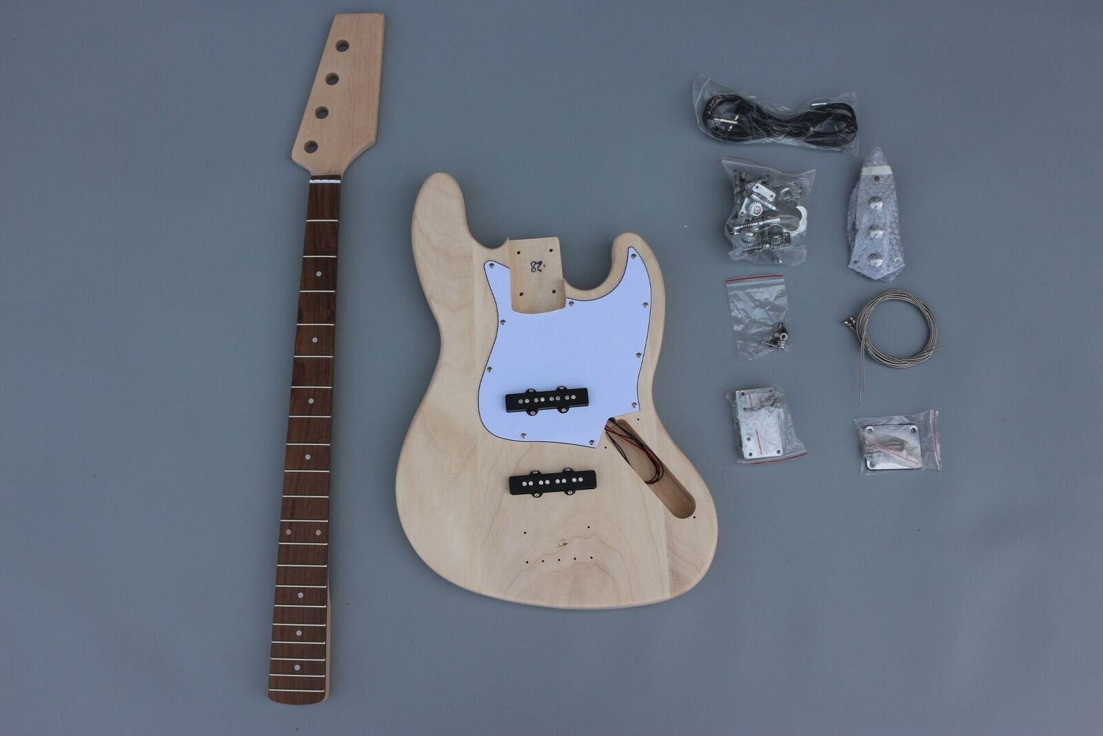 Siemonic DIY Bass Guitar Kit Basswood Body Maple Neck Rosewood ...