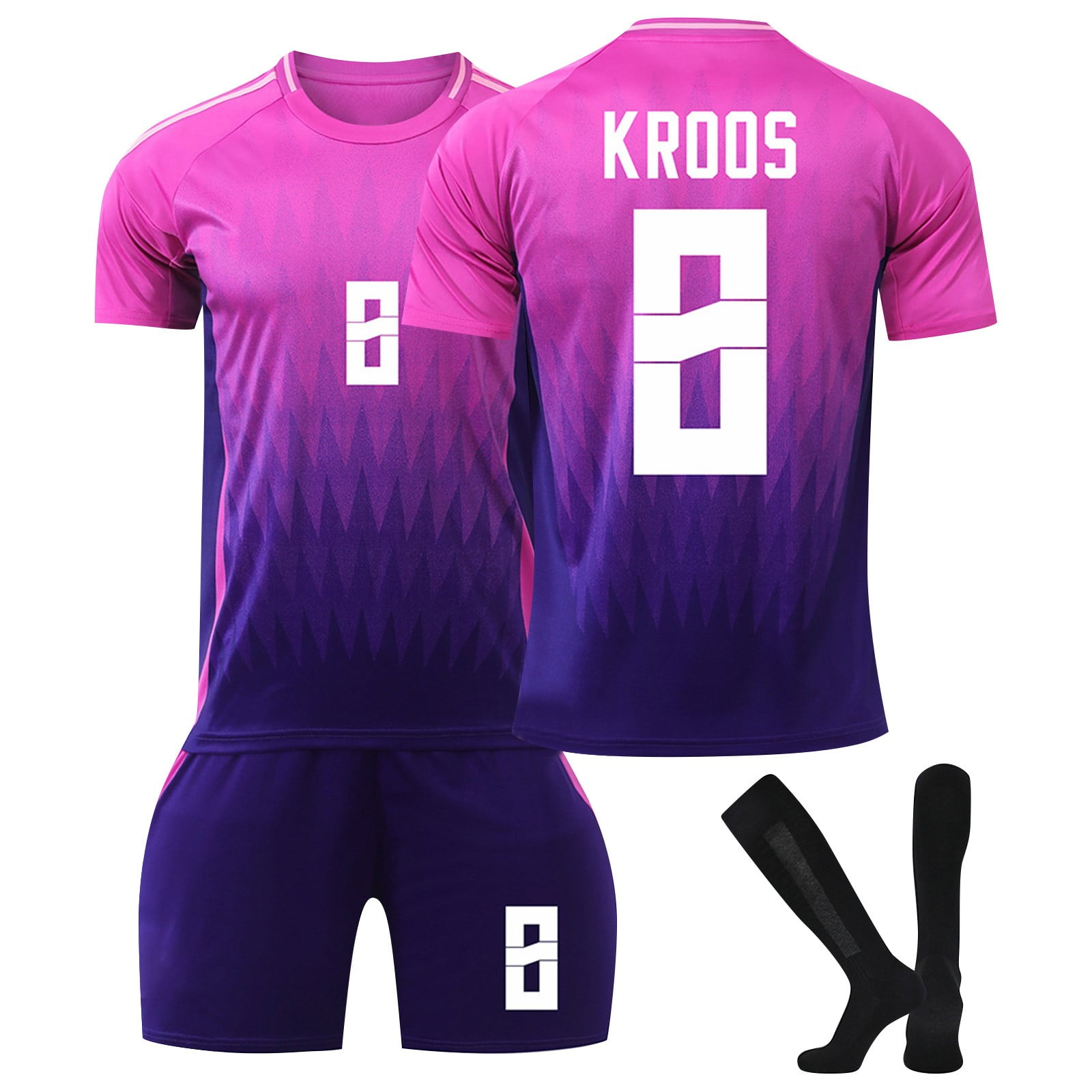 Sien 2024 European Away Game Soccer Jersey, Two Tone Soccer Jersey 3-Piece Set, 24-25 European ...