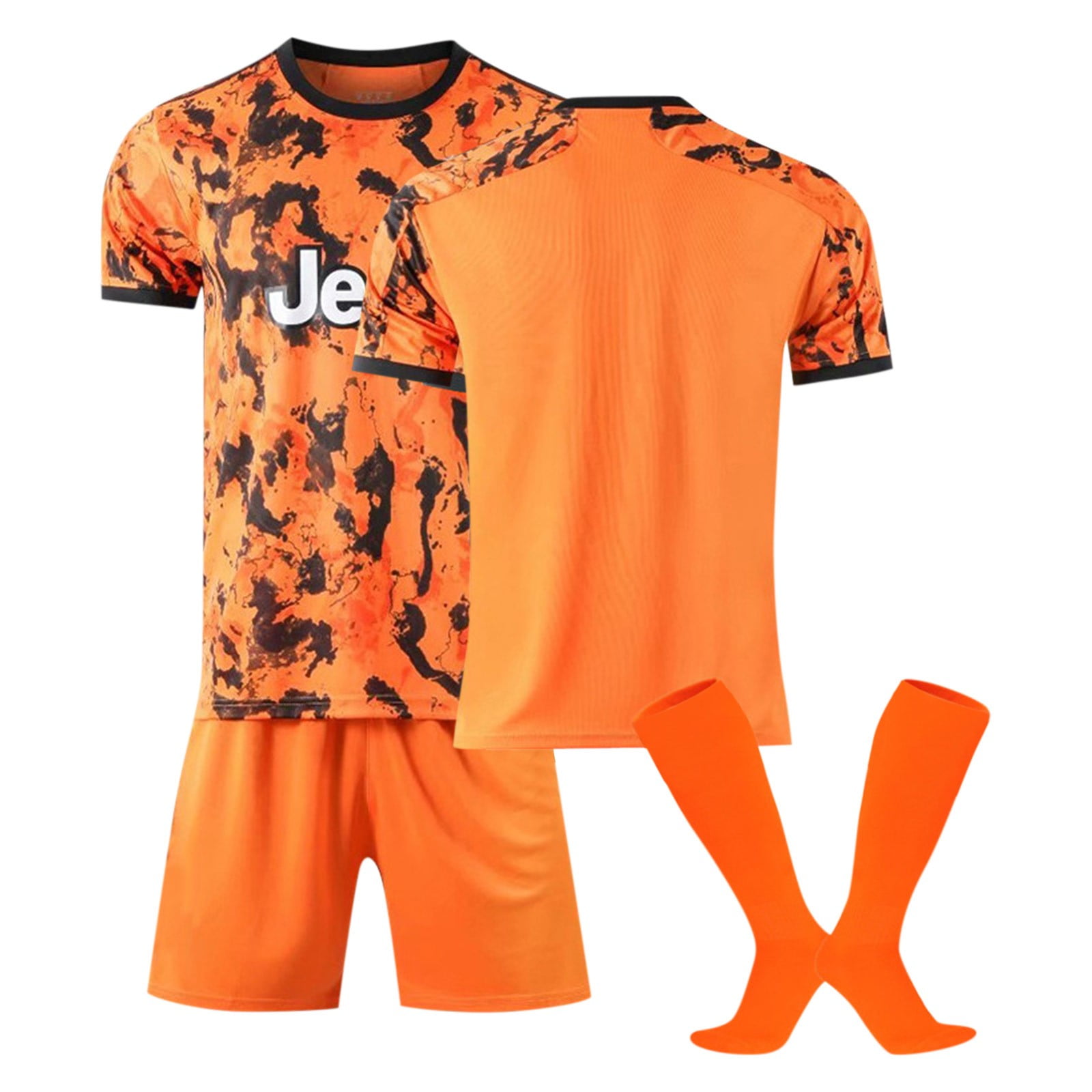 Sien 2122 Italian Soccer League Away Game Soccer Jersey, #None Orange-red Spotted Short Sleeve 3 ...