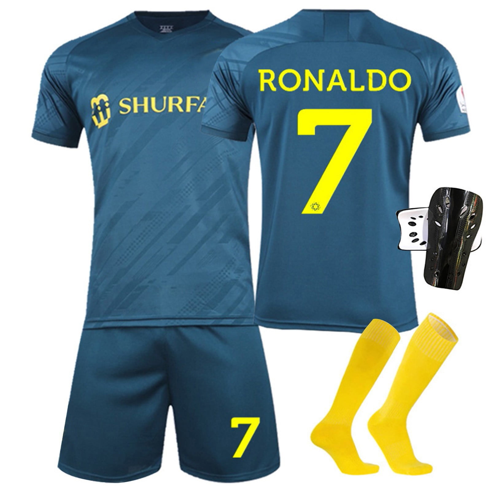 Sien 22/23 Saudi Arabia Away Game Soccer Jerseys, #7 RONALDO Dark Blue Saudi Arabia Soccer ...