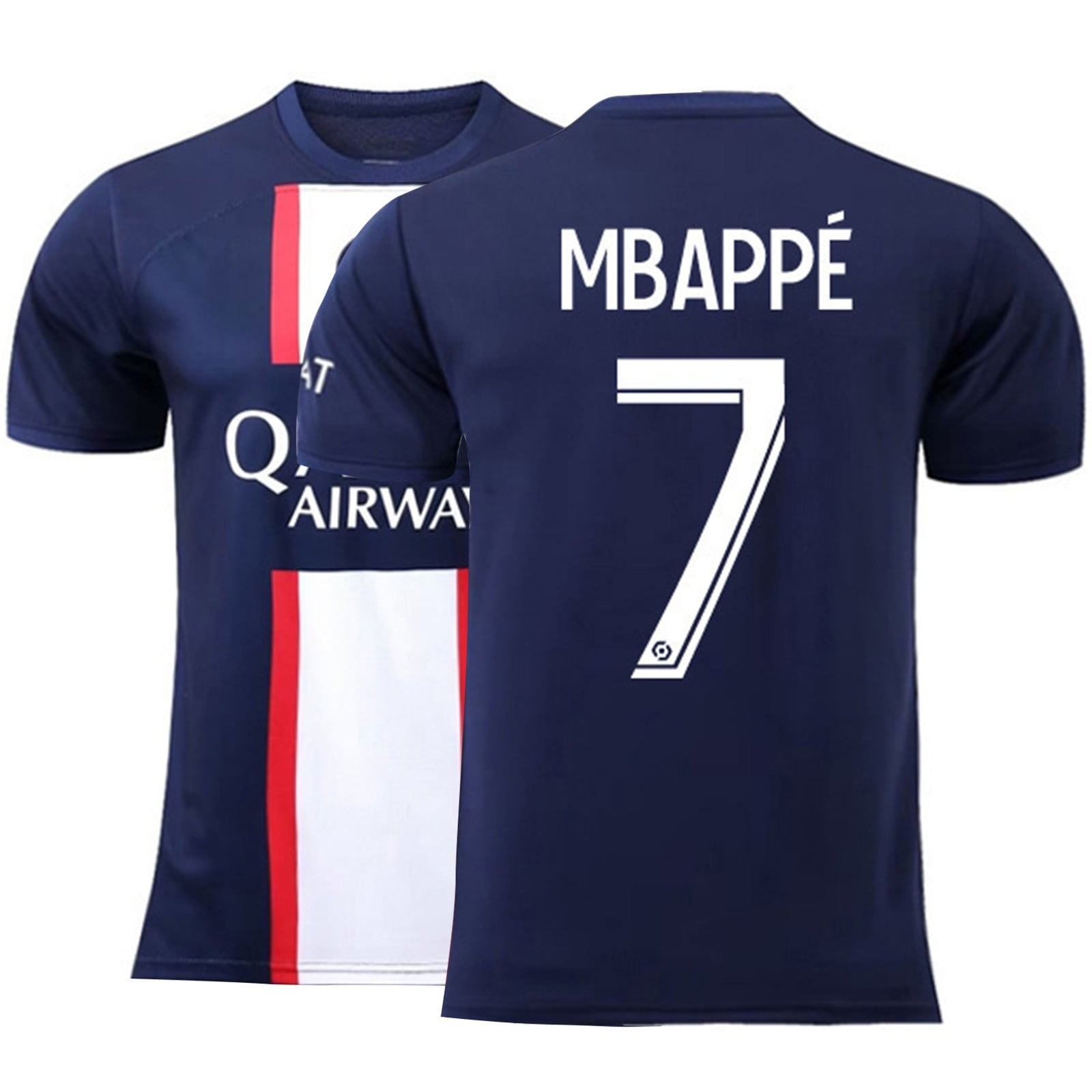 Sien 2223 French FC Home Game Soccer Jersey, #7 MBAPPE Soccer Jersey, Kids Training Tops Short ...