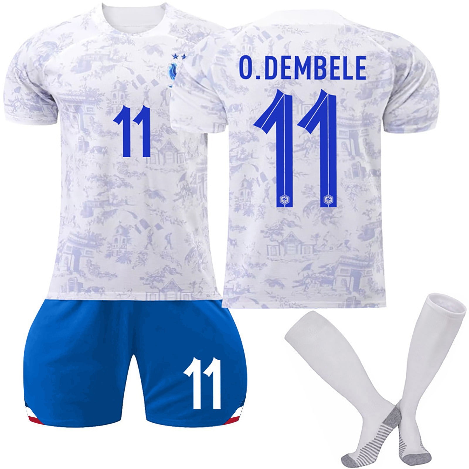 Sien 2223 French National Team Away Game White with Various Pattern ...