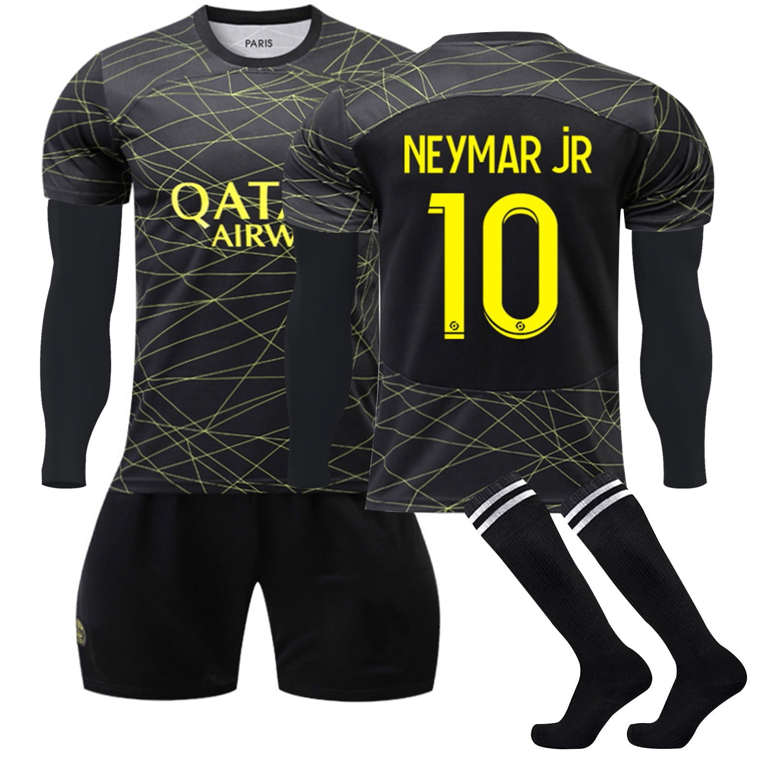 Sien 2223 Third Away Game Soccer Jersey, #10 NEYMAR Soccer Jersey, Adult Long Sleeve Soccer ...