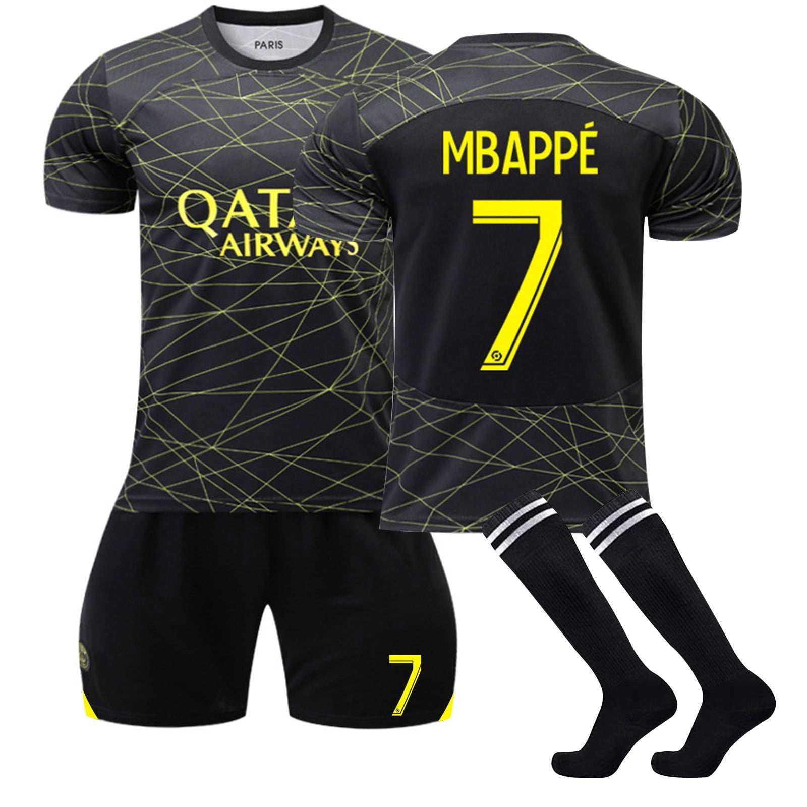 Sien 2223 Third Away Game Soccer Jersey, #7 MBPPE Soccer Jersey, Kids Short Sleeve Soccer Jersey ...