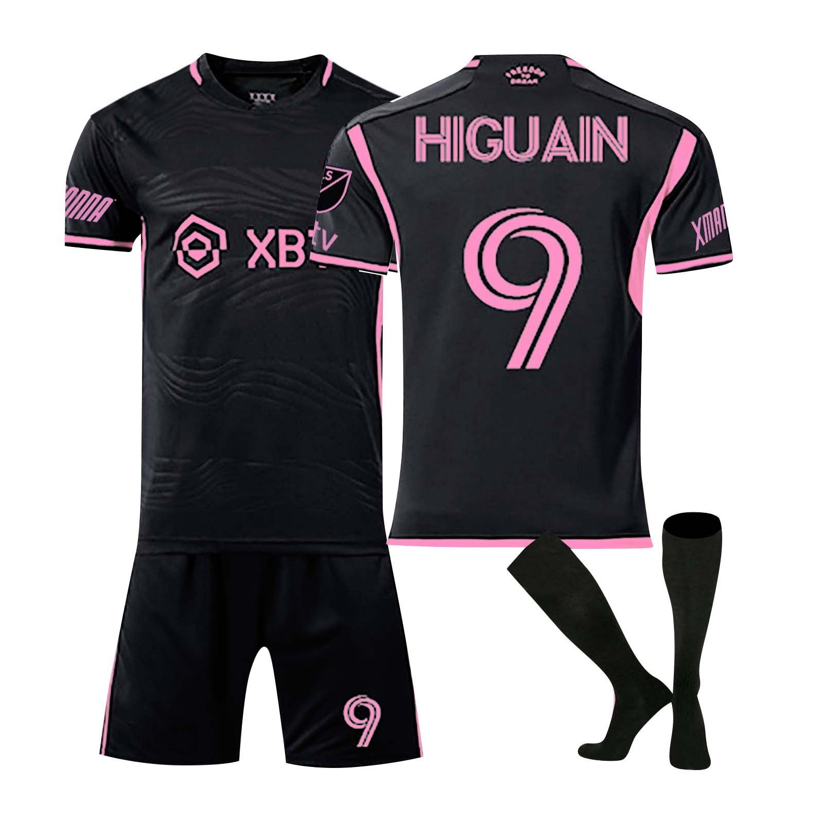 Sien 23-24 Miami Away Game Soccer Jersey 3 Sets, #9 SUAREZ Black Miami Soccer Jersey, Miami ...