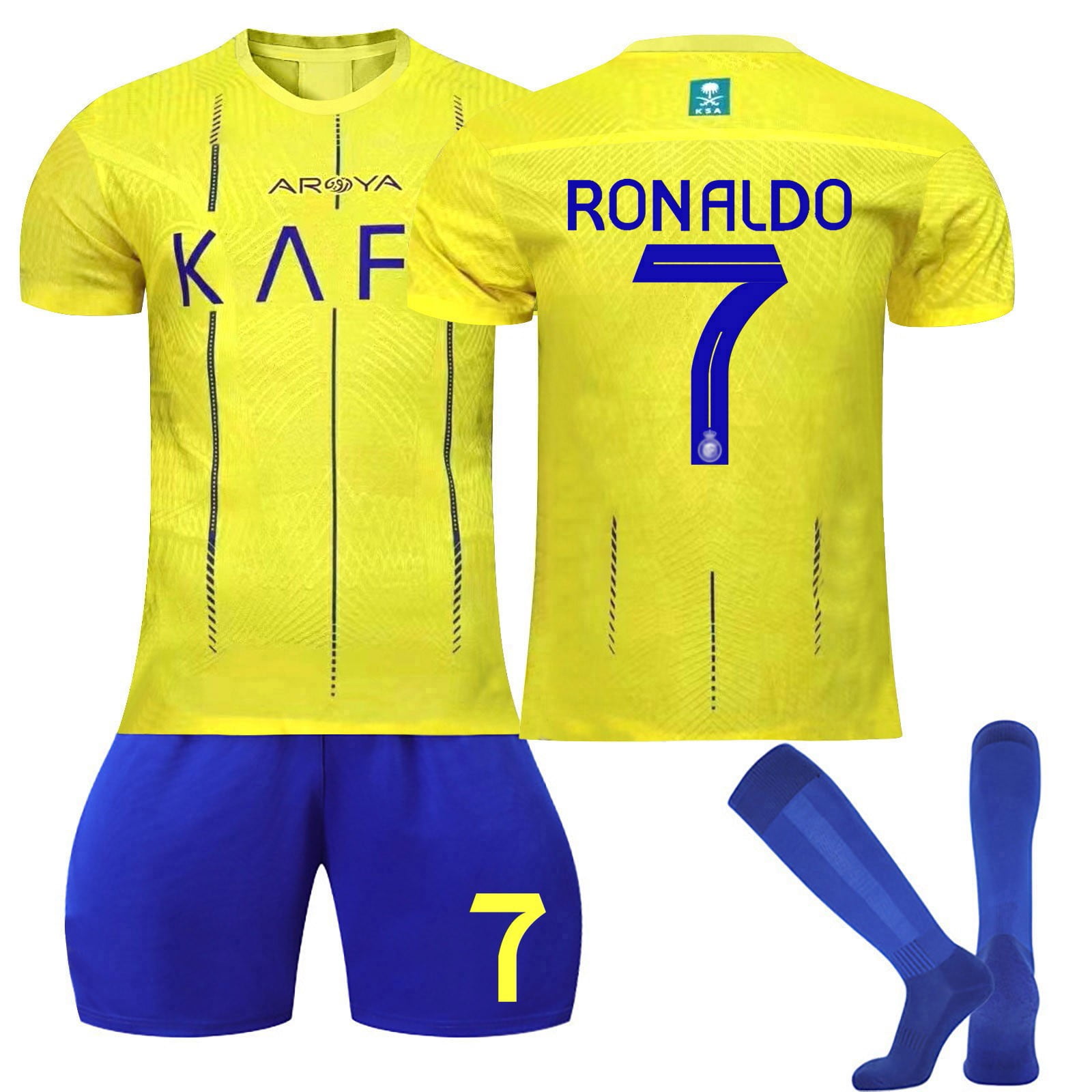 Sien 2324 Al-Nassr FC Home Game Soccer Jersey, #7 RONALDO Comfortable Al-Nassr FC Soccer Jersey ...