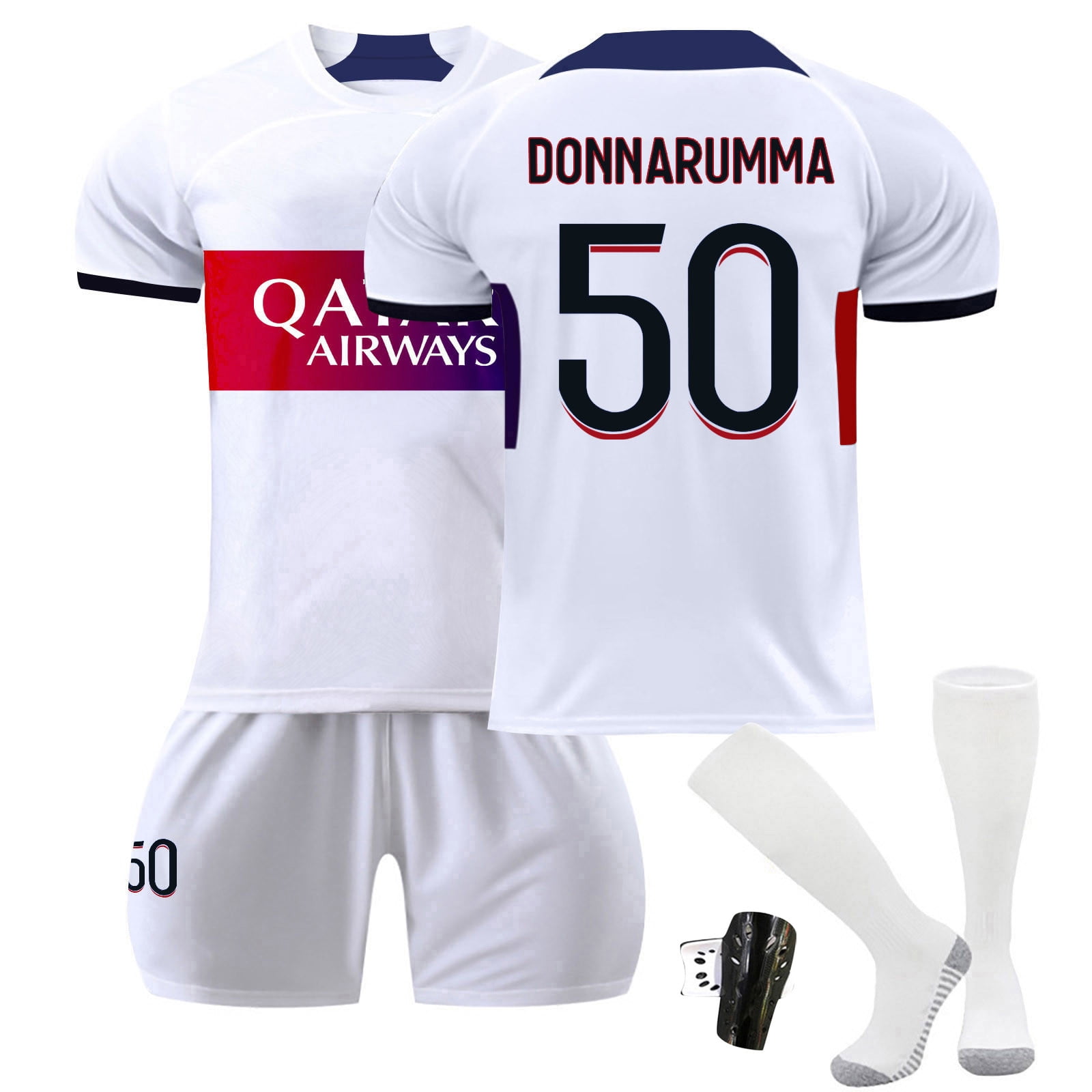 Sien 2324 Away Game Soccer Jersey, #50 DONNARUMMA Soccer Jersey, Kids Short Sleeve Soccer Jersey ...