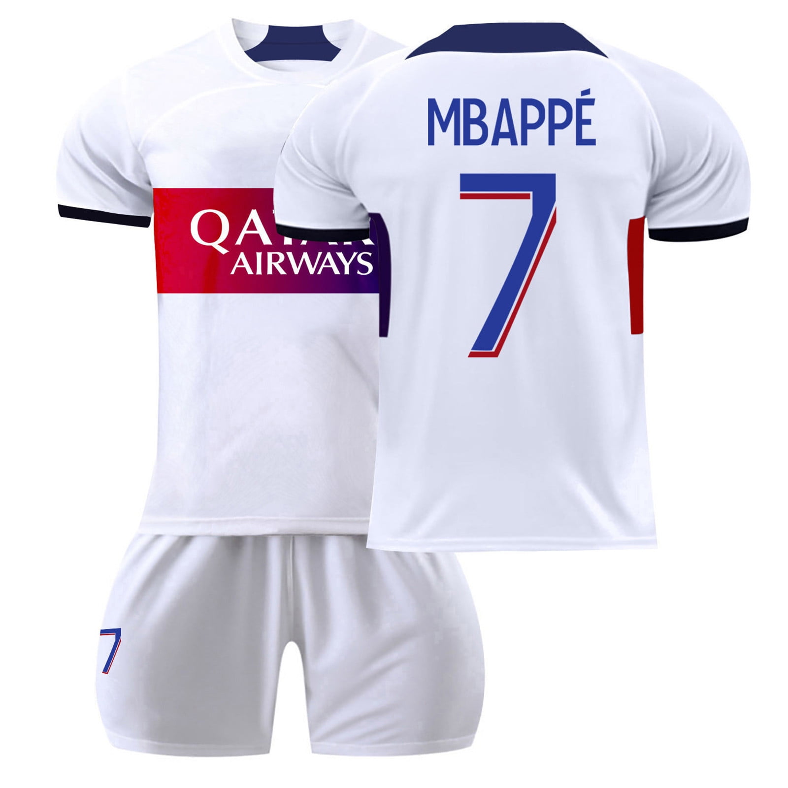 Sien 2324 Away Game Soccer Jersey, #7 MBPPE Soccer Jersey, Kids Short Sleeve Soccer Jersey 2 ...