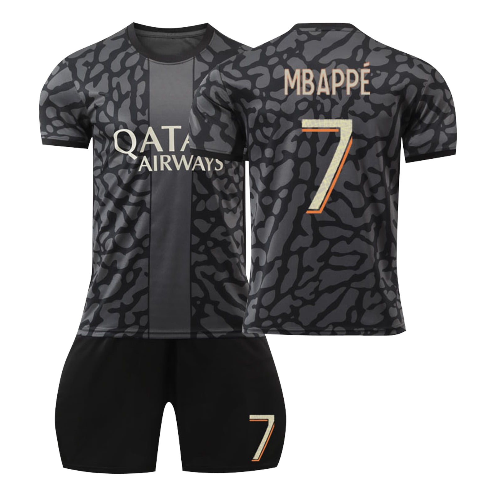 Sien 2324 French FC Away Game Soccer Jersey, #7 MBAPPE Soccer Jersey, Kids Short Sleeve Soccer ...