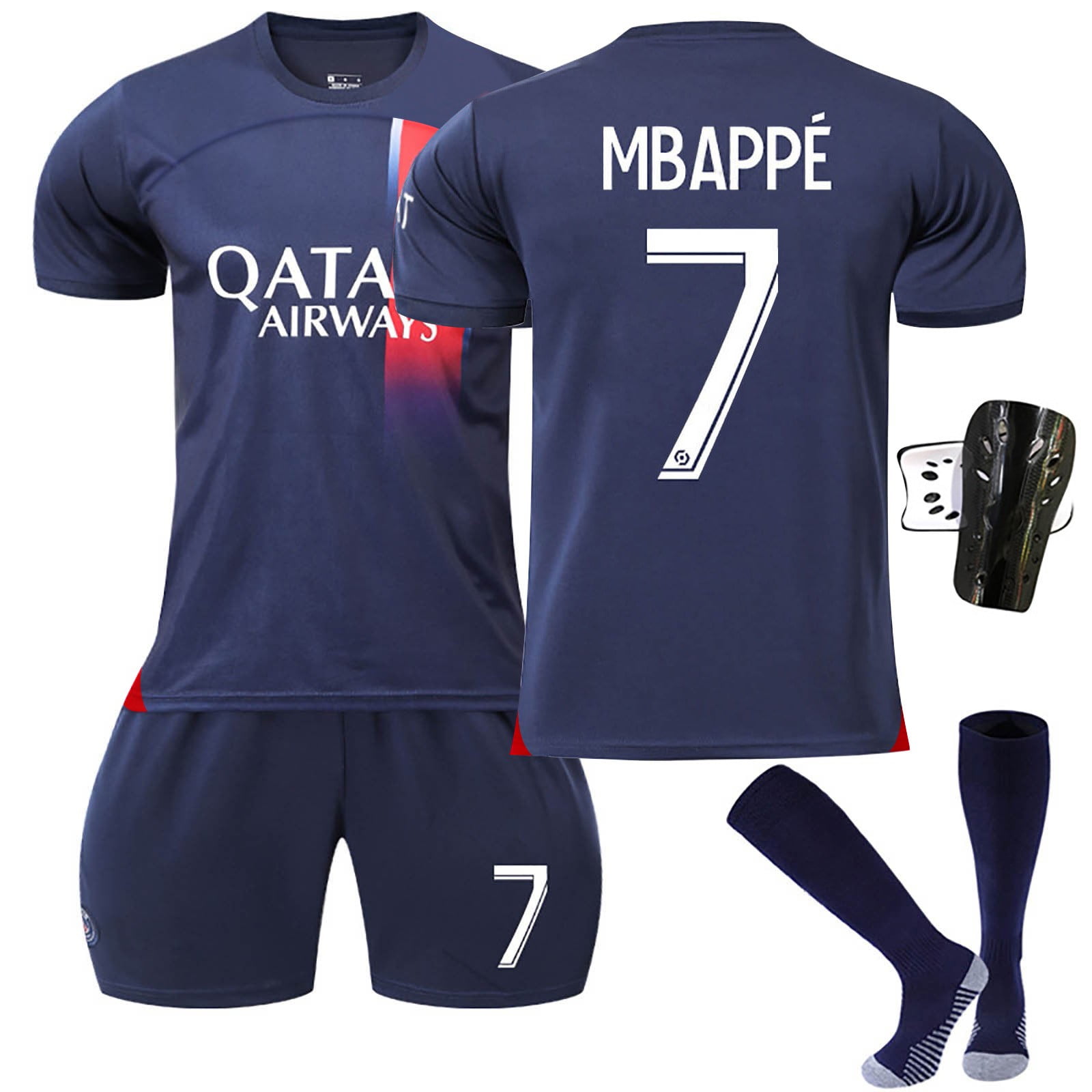 Sien 2324 Home Game Soccer Jersey, #7 MBPPE Soccer Jersey, Kids Short Sleeve Soccer Jersey 4 ...