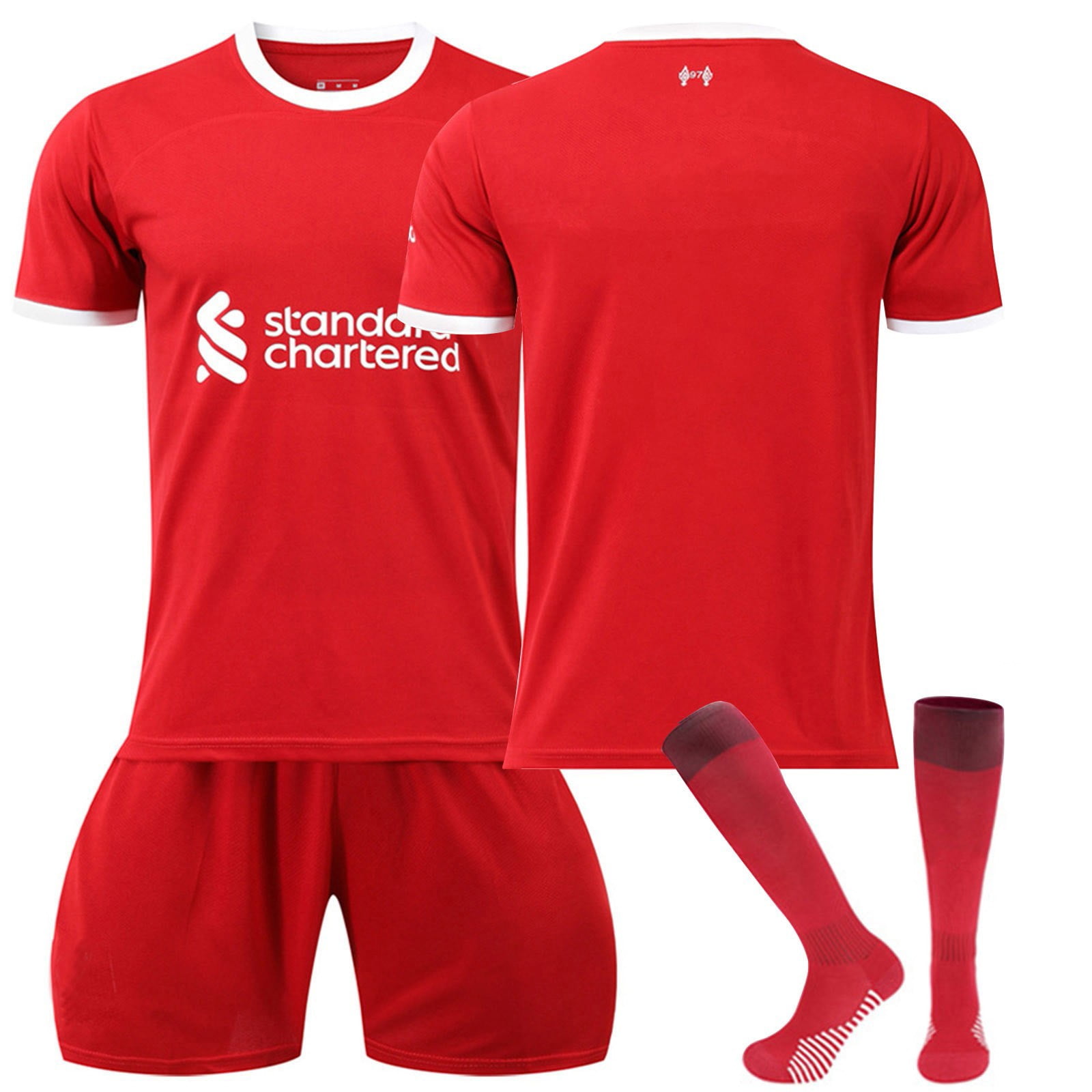 Sien 2324 Liverpool Soccer League Home Game Soccer Jersey, Red #None Short Sleeve Crew-neck ...