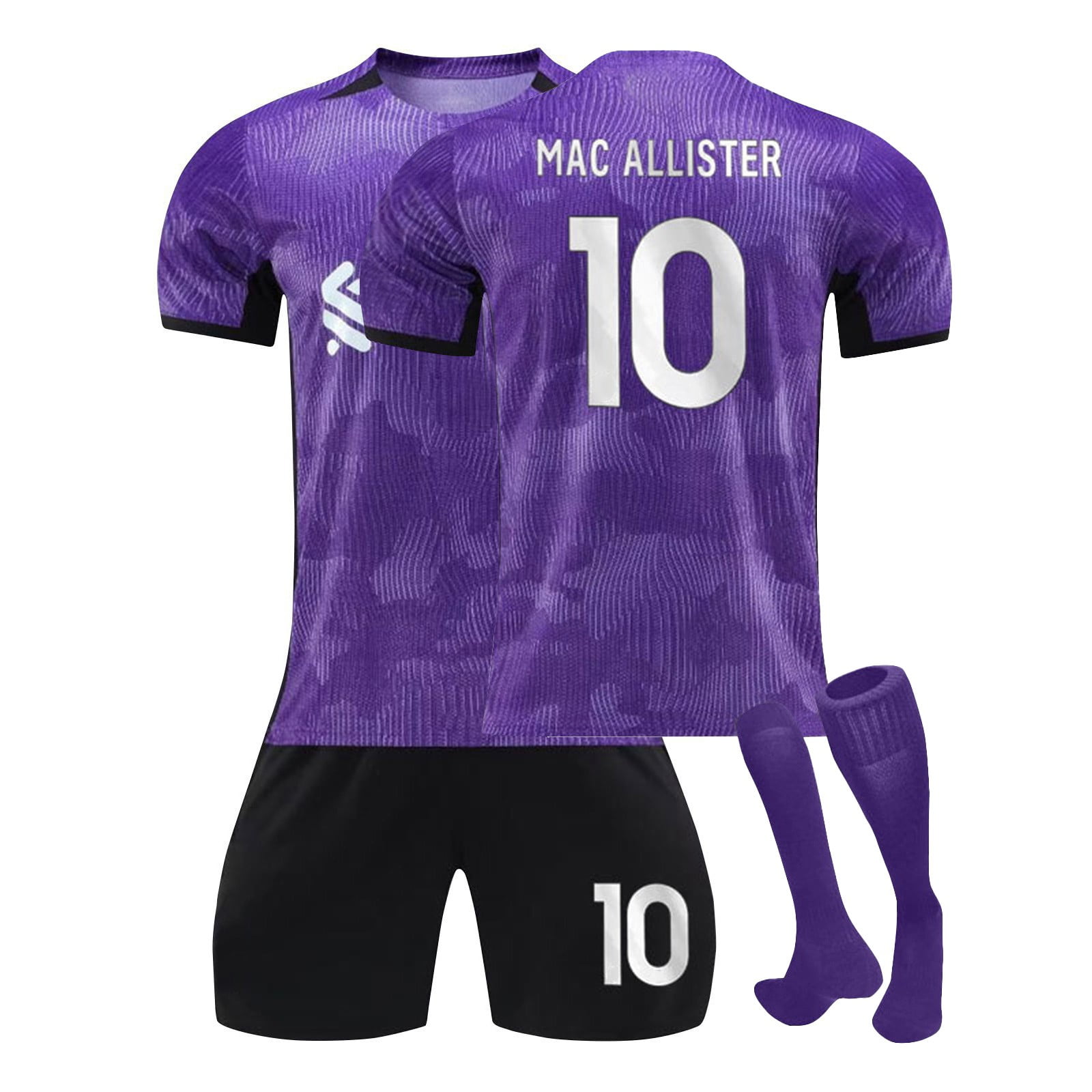 Sien 2324 Liverpool Soccer League Second Away Game Soccer Jersey, Deep Purple #10 MAC ALLISTER ...