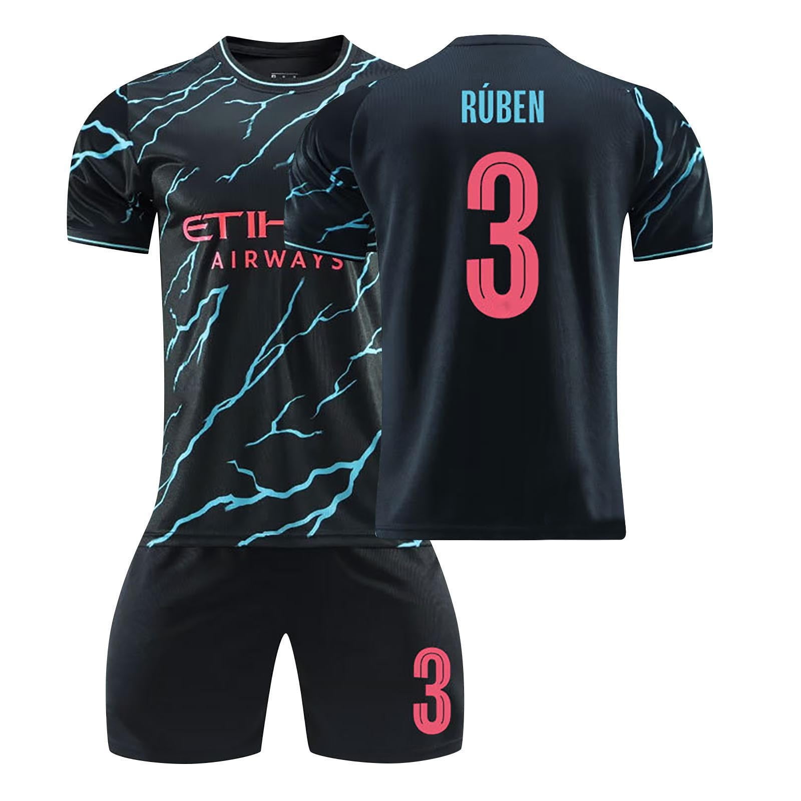 Sien 2324 UEFA Champions League Second Away Game Soccer Jersey, European #3 RUBEN Soccer Jersey ...