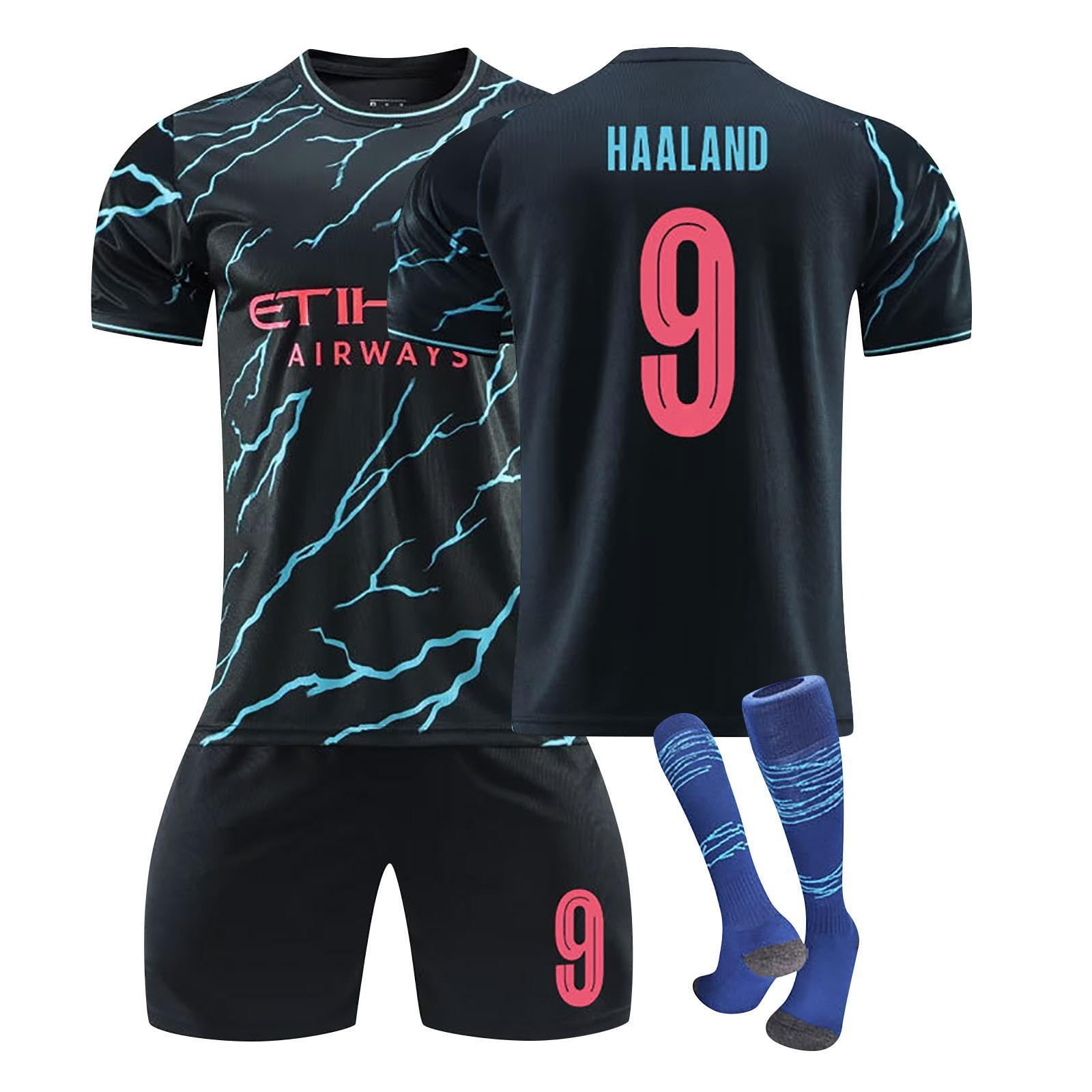 Sien 2324 UEFA Champions League Second Away Game Soccer Jersey, European #9 HAALAND Sport Soccer ...