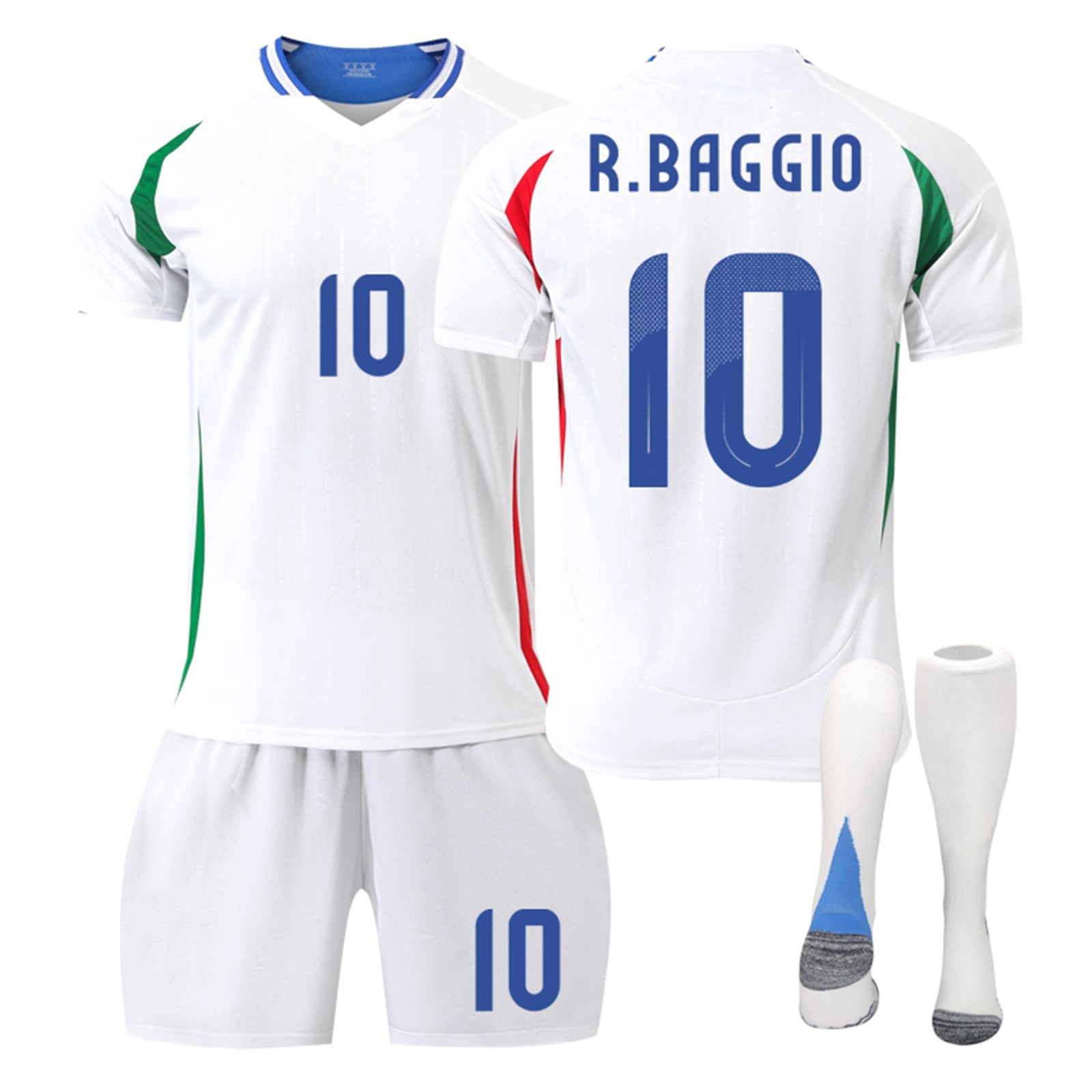 Sien 2425 Italy National Team Away Game White V Neck Soccer Jersey, #10 ...