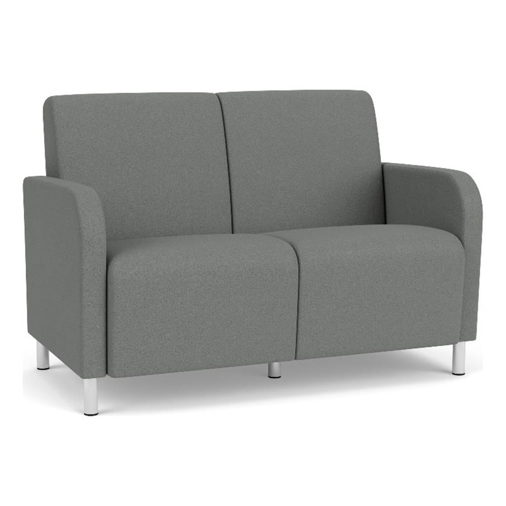 Siena 2-Seat Lounge Reception Tandem Seating / Brushed Steel Legs ...